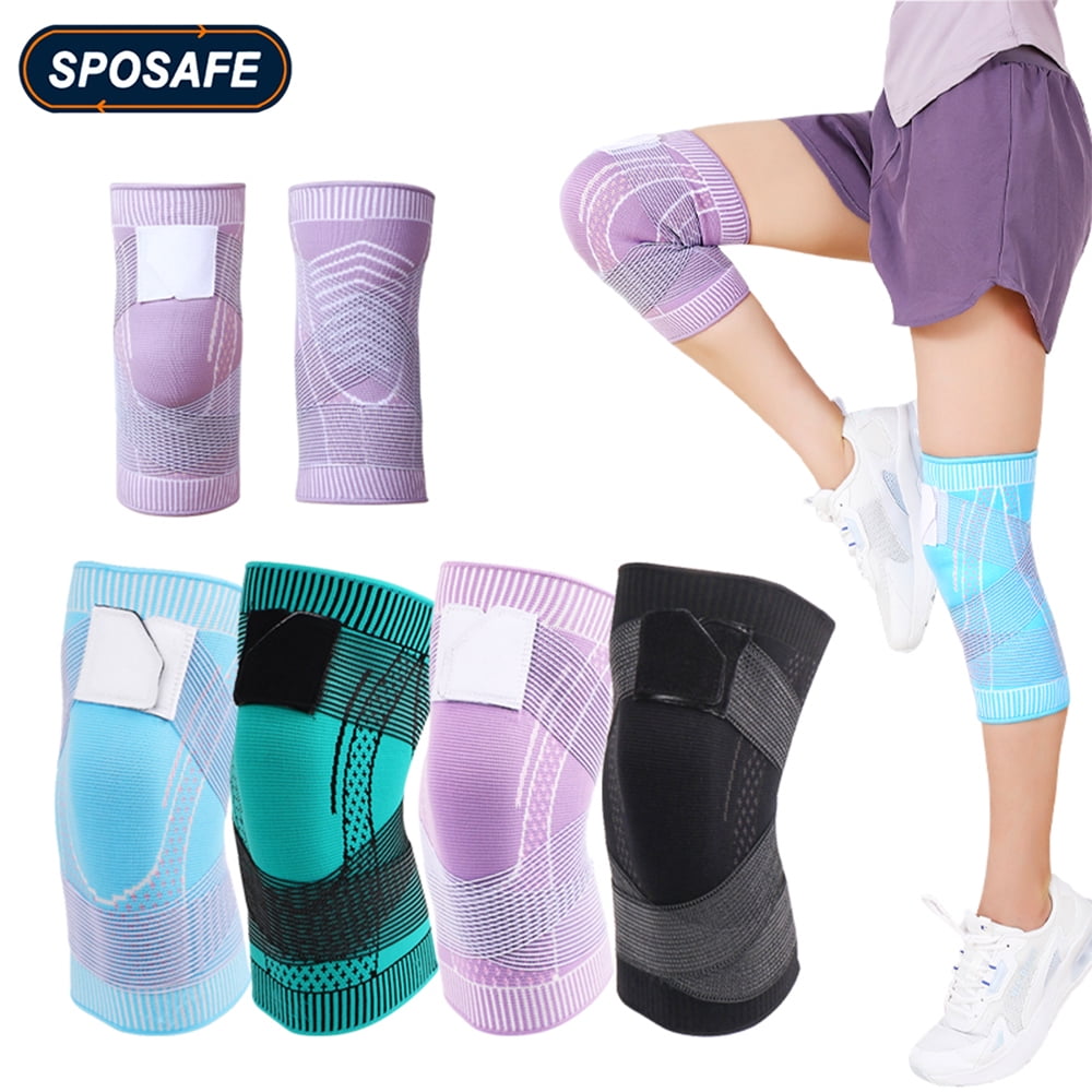 Sports Knitted Knee Compression Sleeves Elastic Knee Pad Support Men ...