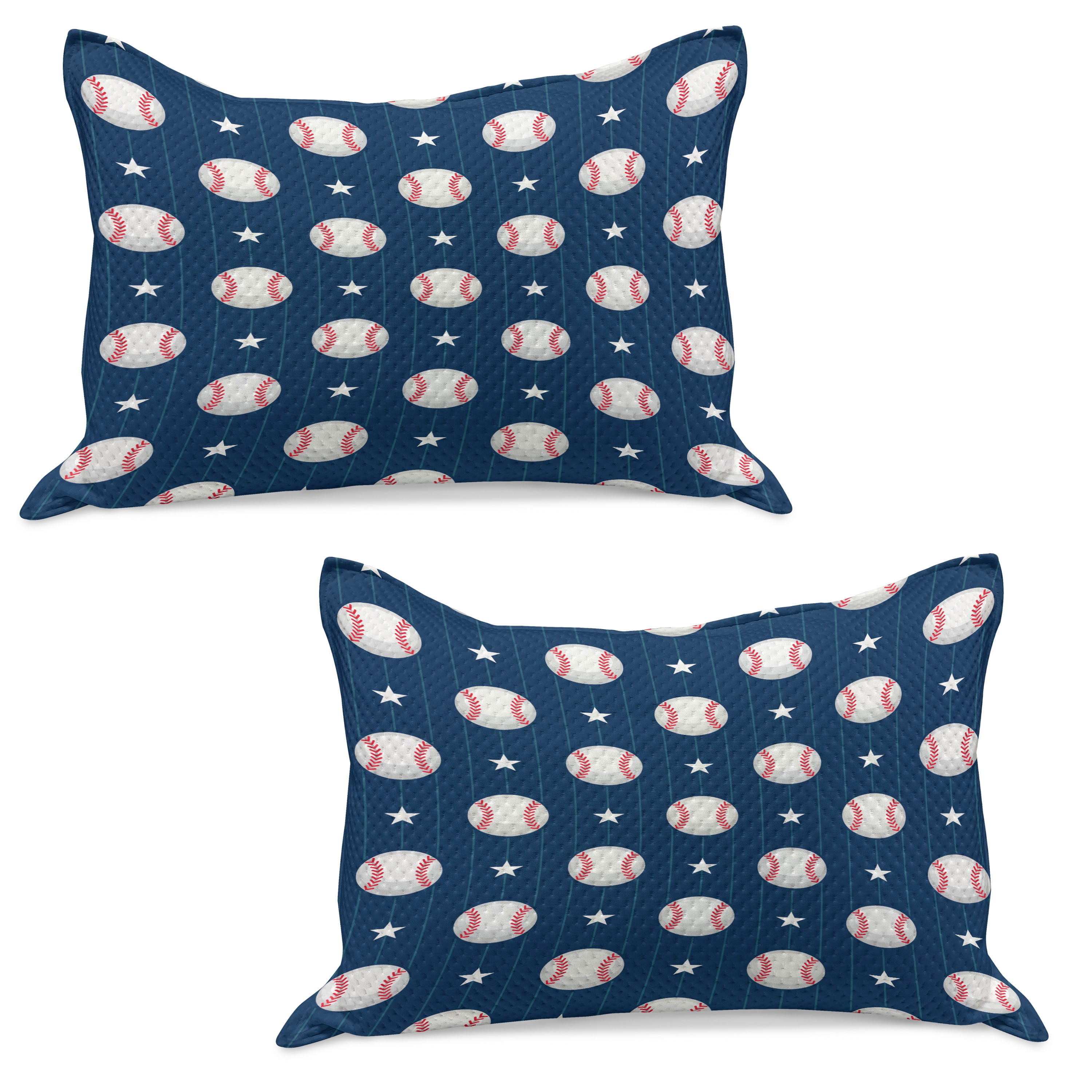 Sports Knitted Quilt Pillowcover Set of 2, Baseball Patterns on ...