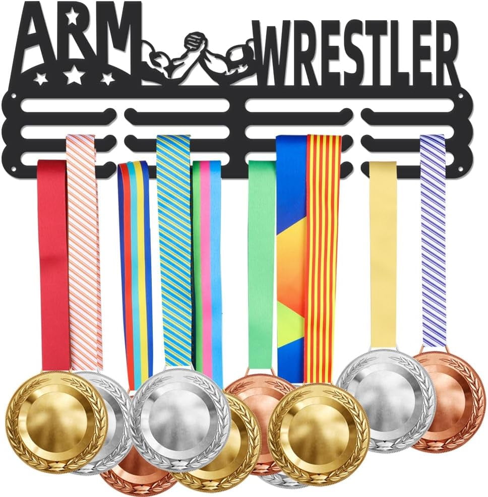 Sports Medal Hanger Display Arm Wrestling Medal Holder Award Metal Iron ...