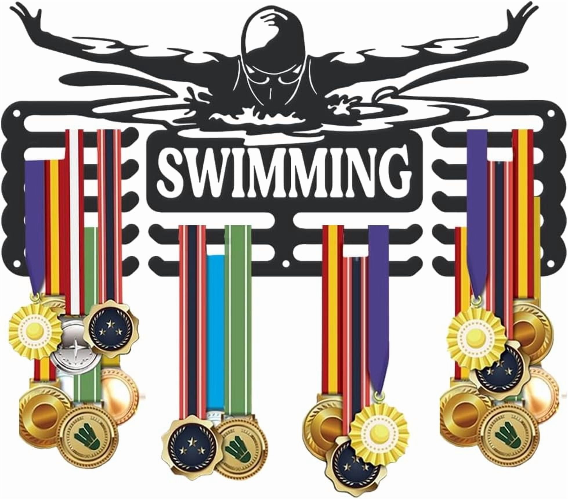 Sports Medal Hanger Display Award Metal Holder with Hooks Rack Medal ...