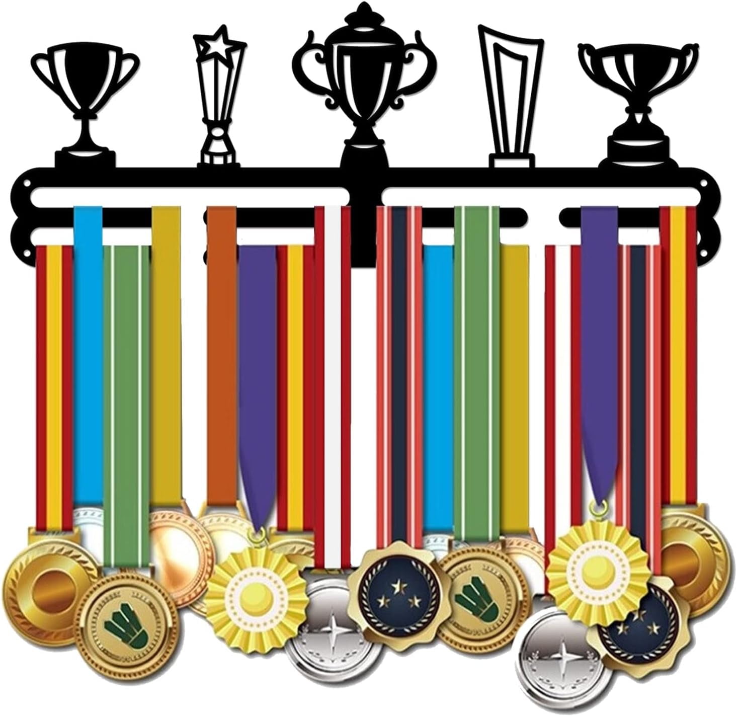 Sports Medal Hanger Display Trophy Decorated Medal Holder Rack for ...