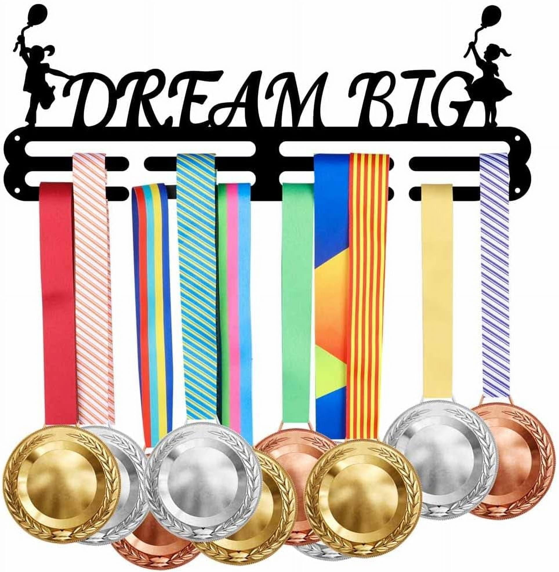 Sports Medal Hanger Holder Display Dream Big Medals Display Rack for 40 ...