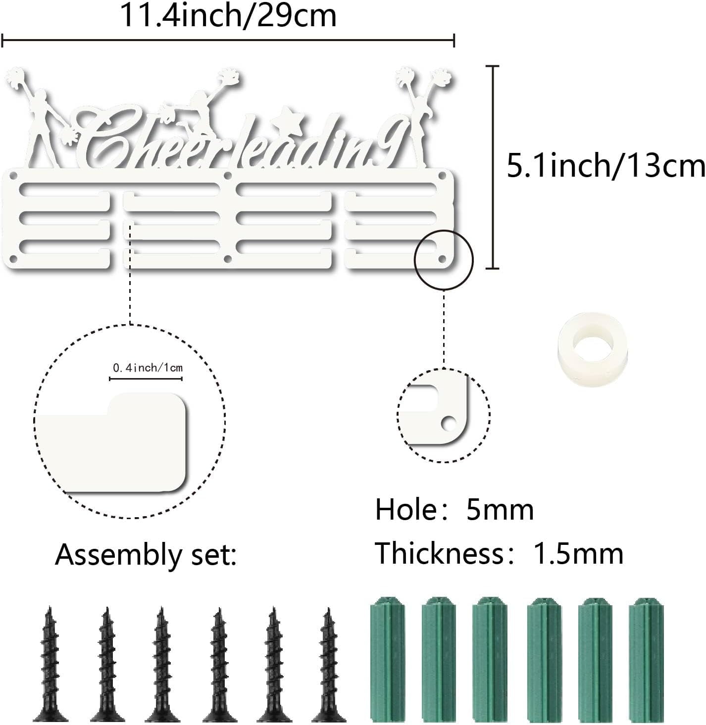 Sports Medal Holder Hooks Cheerleader Medal Hanger Display Rack Awards ...