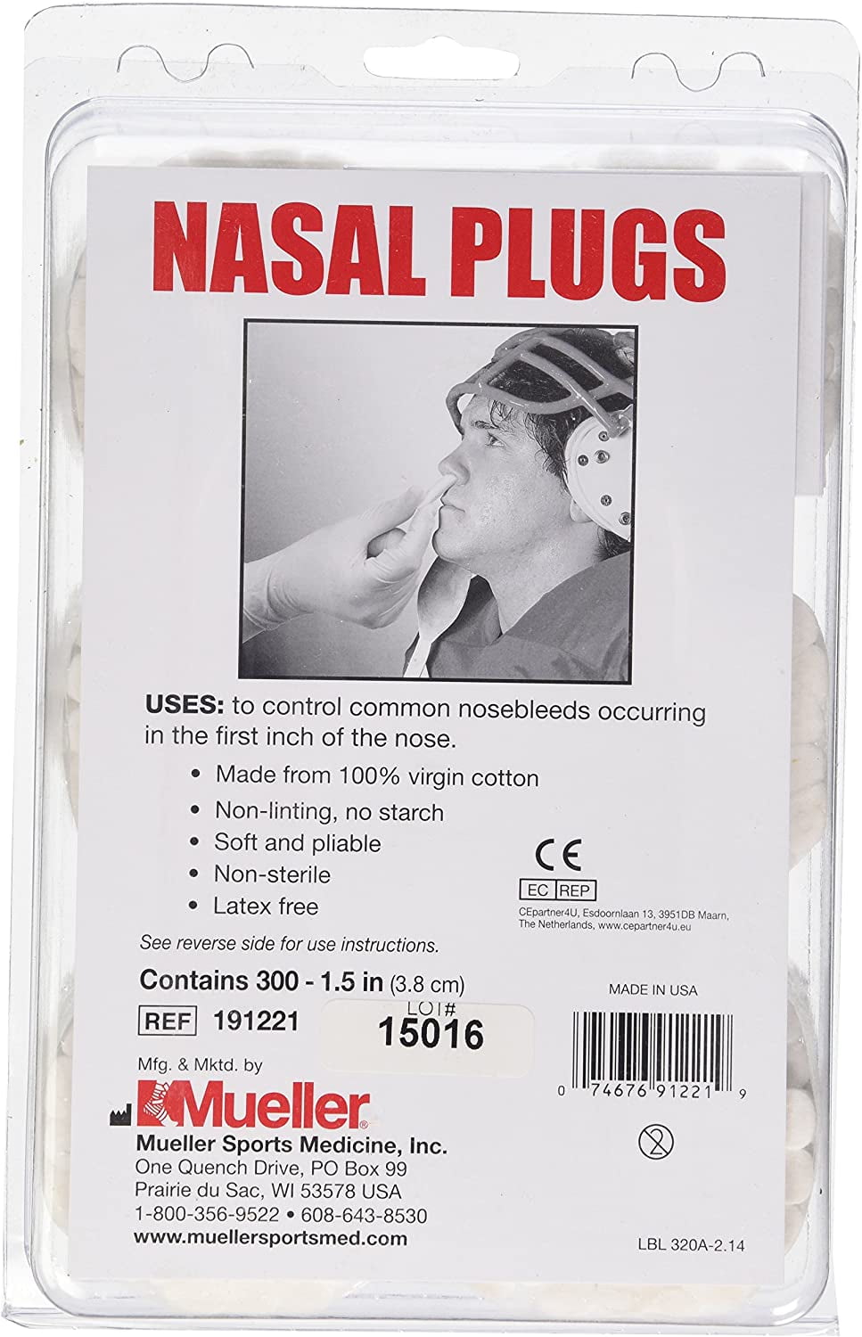 Sports Medicine Nasal Plugs, Nose Bleed Stopper for Men and Women ...