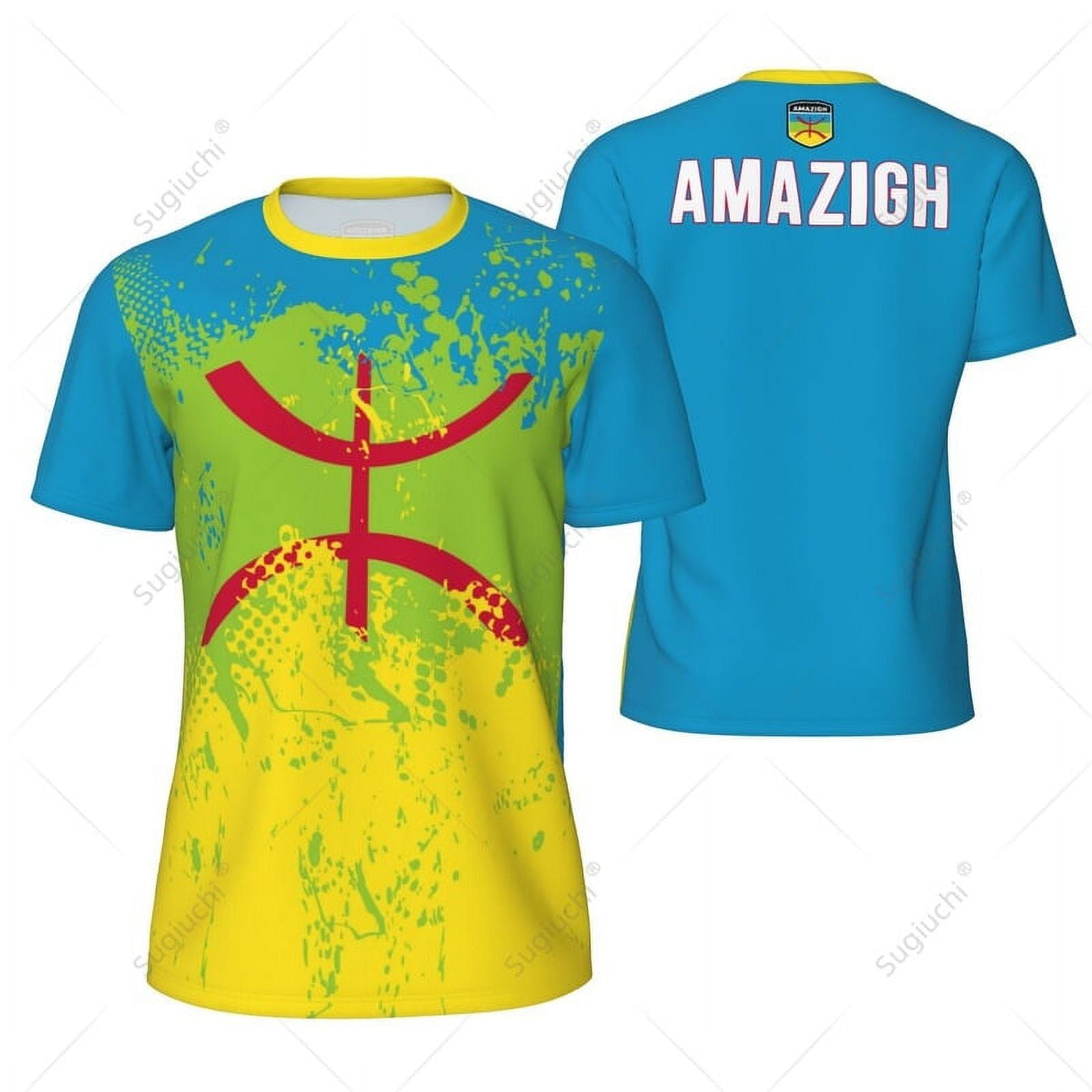 Sports Mesh T-shirt Amazigh Berber Flag For Running Bike Soccer Tennis Football Fitness Tees 3D ...