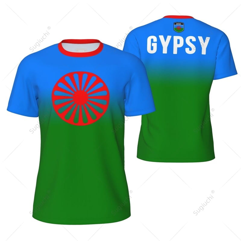 Sports Mesh T-shirt Rom Gypsy Flag Of The Romani For Running Bike ...