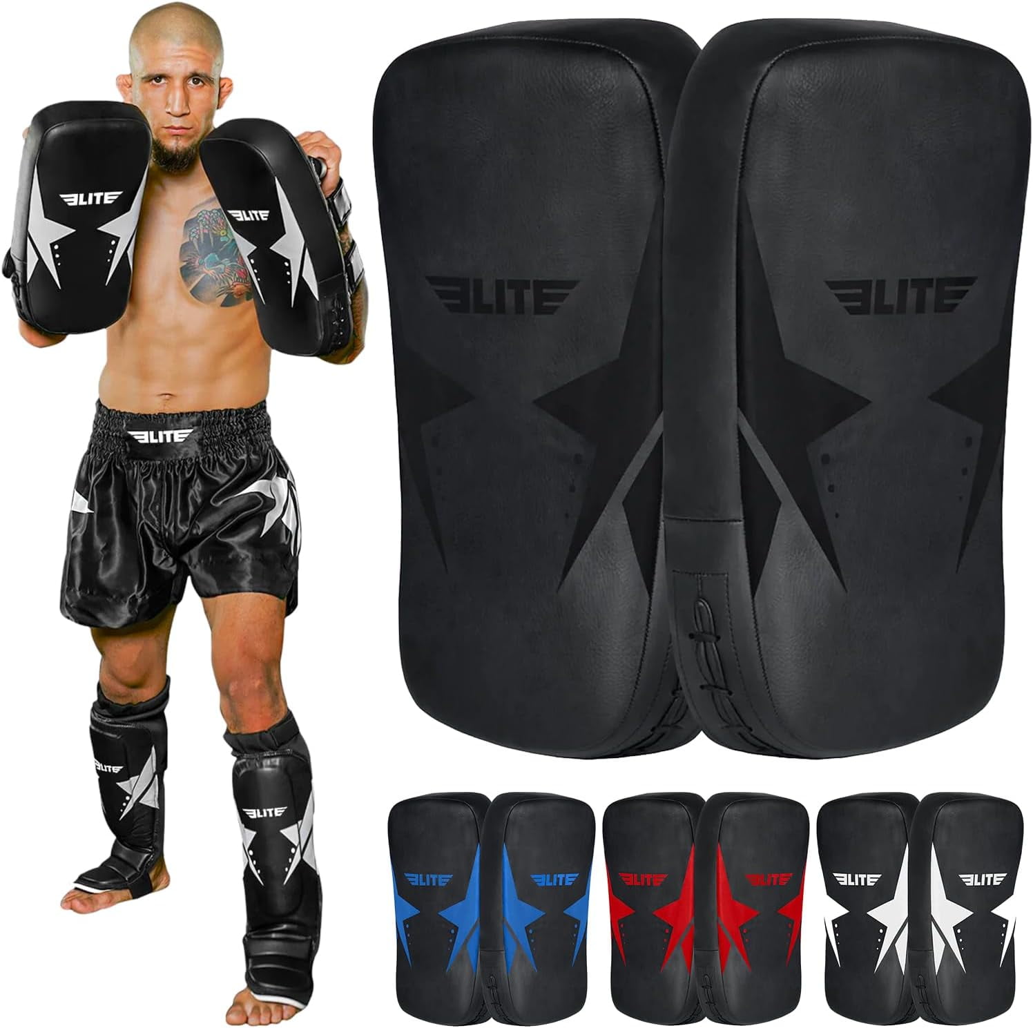 Sports Muay Thai Kickboxing Curved Training Pads (2 PCS) for Kickboxing ...