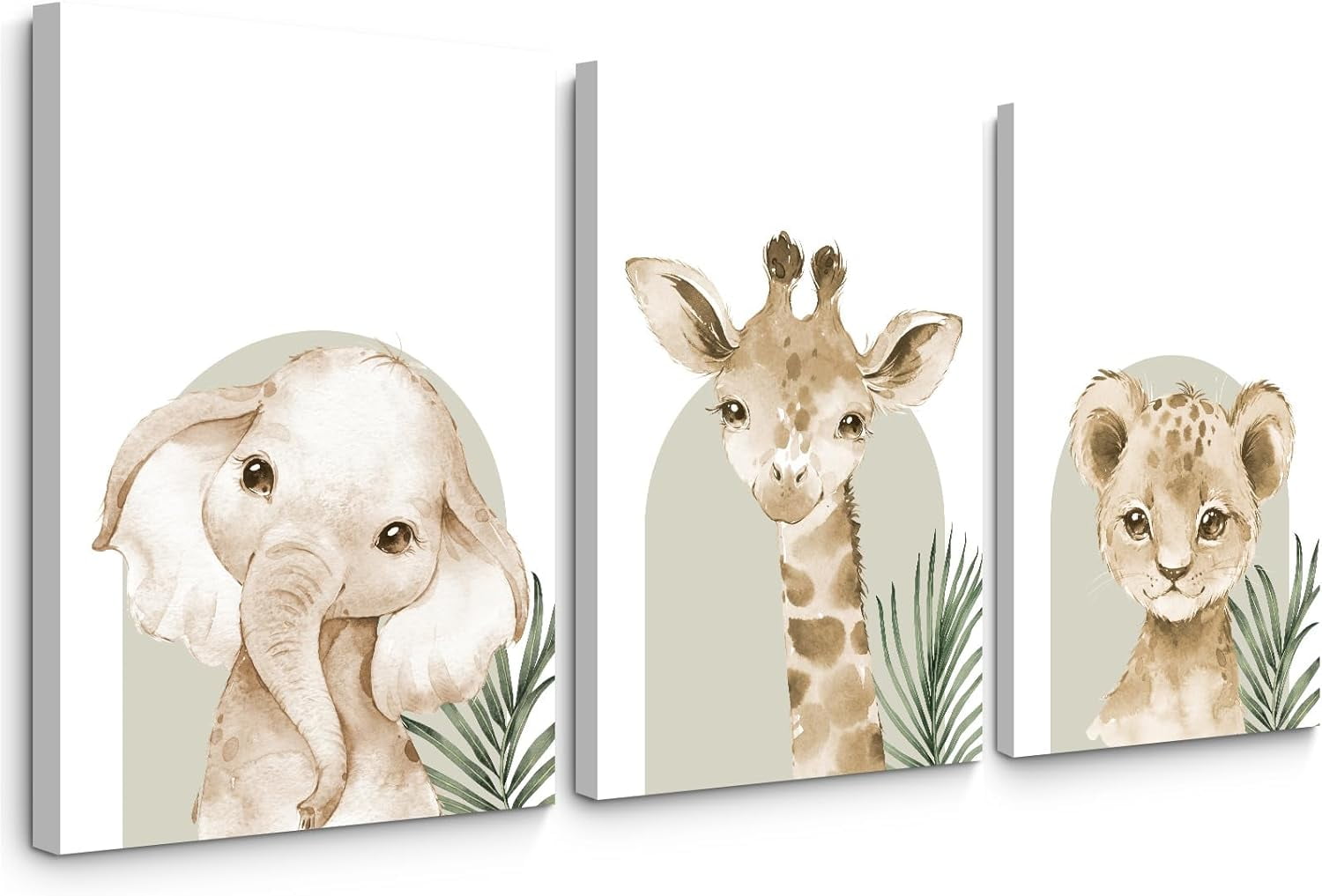 Sports Nursery Wall Art Baby Boys Room Canvas Pictures Safari Animal ...