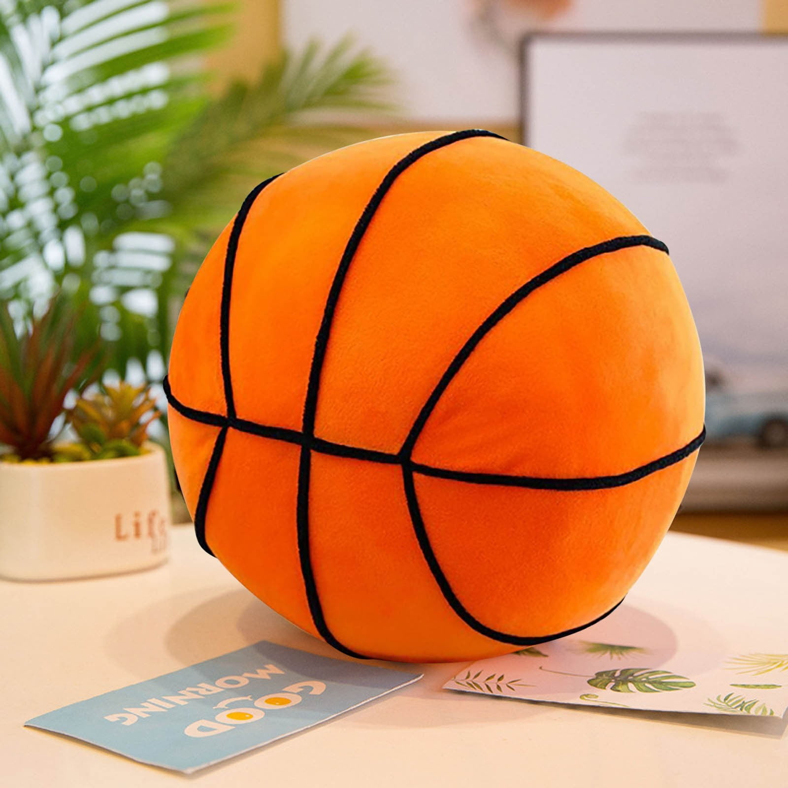 Sports Pillow Basketball Pillow Soft Pillow Basketball Shape Cute ...