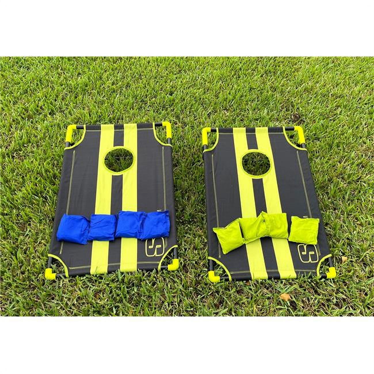 Sportspower Portable Tournament Bean Bag Toss Game, Neon Green and ...