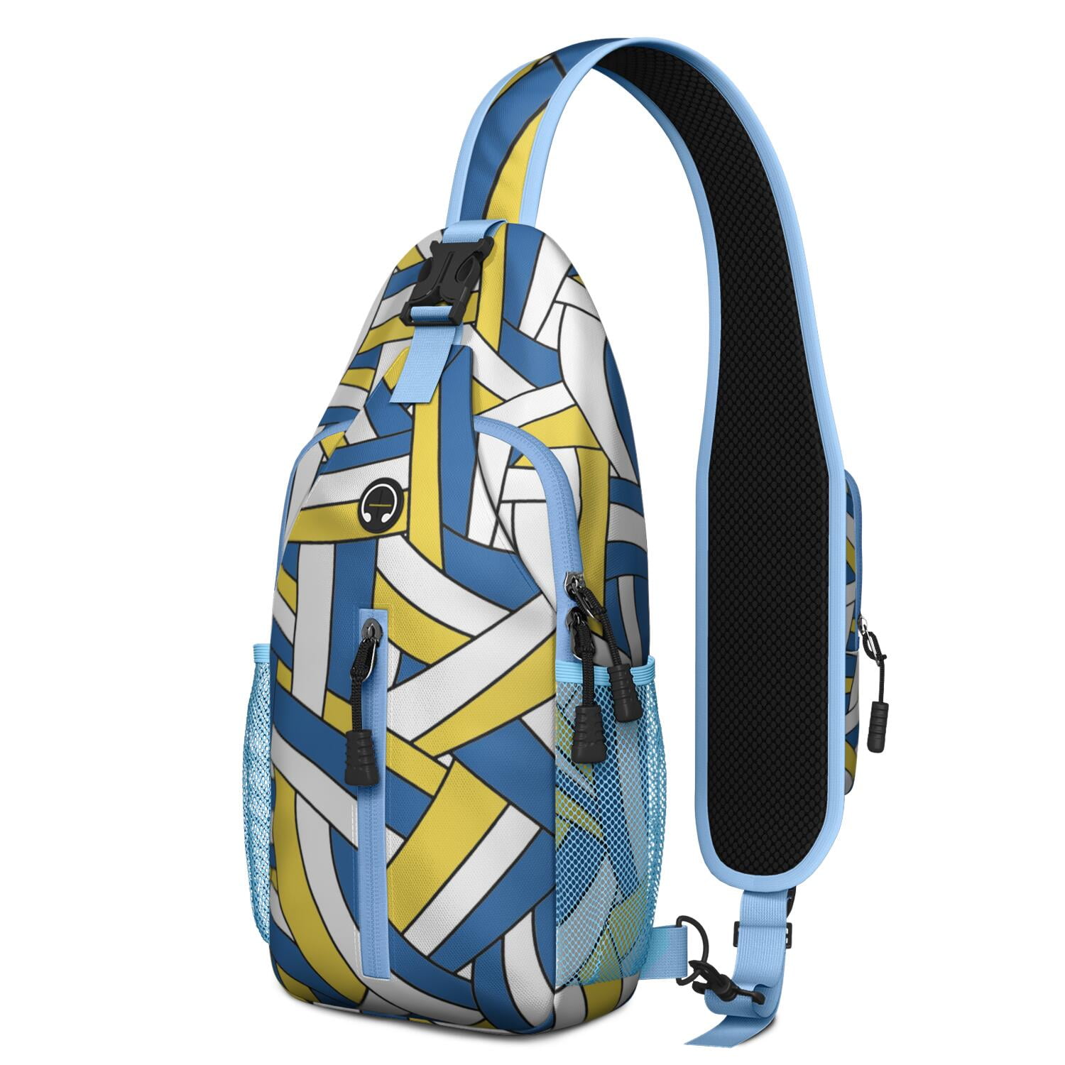 Sports Print Sling Backpack with Baseball, Football, and Soccer Themes ...