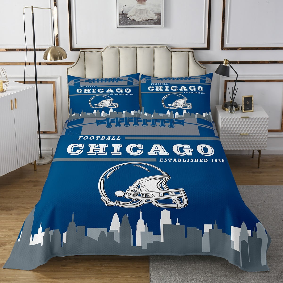 Sports Quilt Set,American Football Fans Bedspread Queen Size Rugby ...