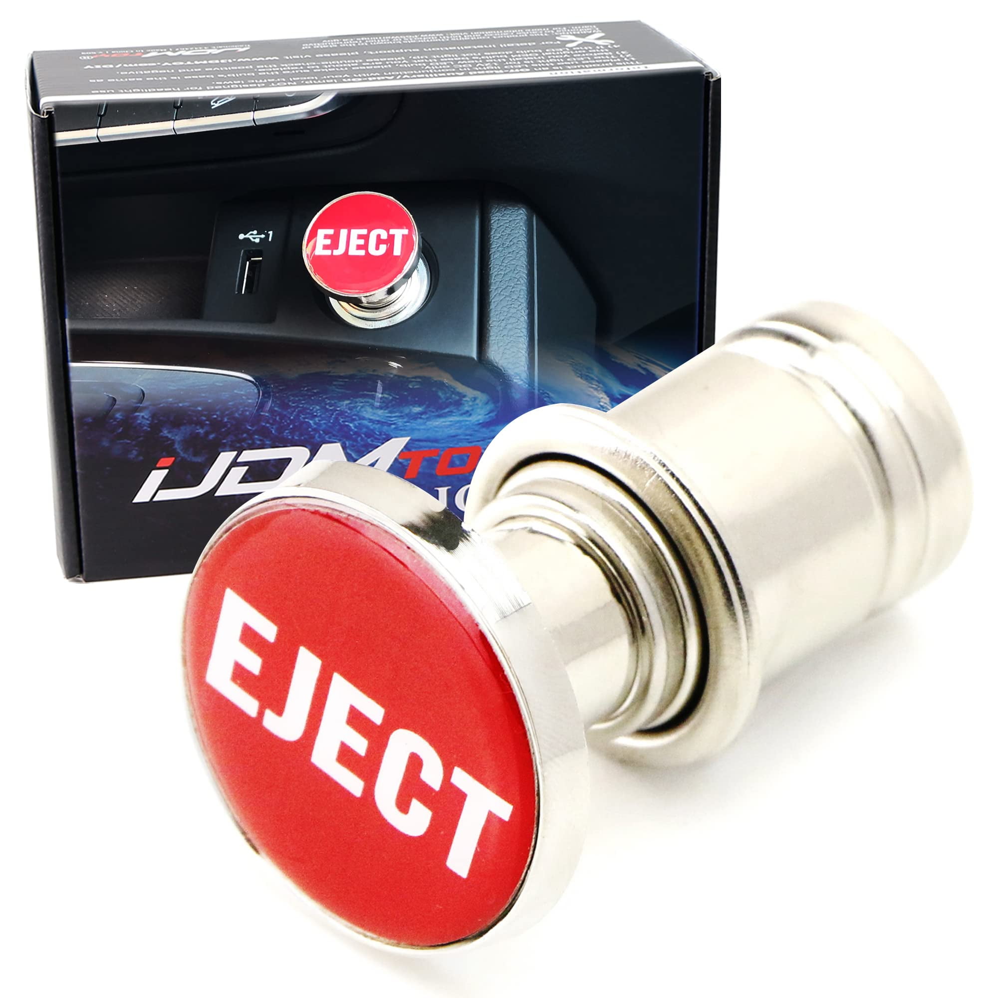 Sports Red Eject Push Button Design Car Cigarette Lighter Plug Cover ...