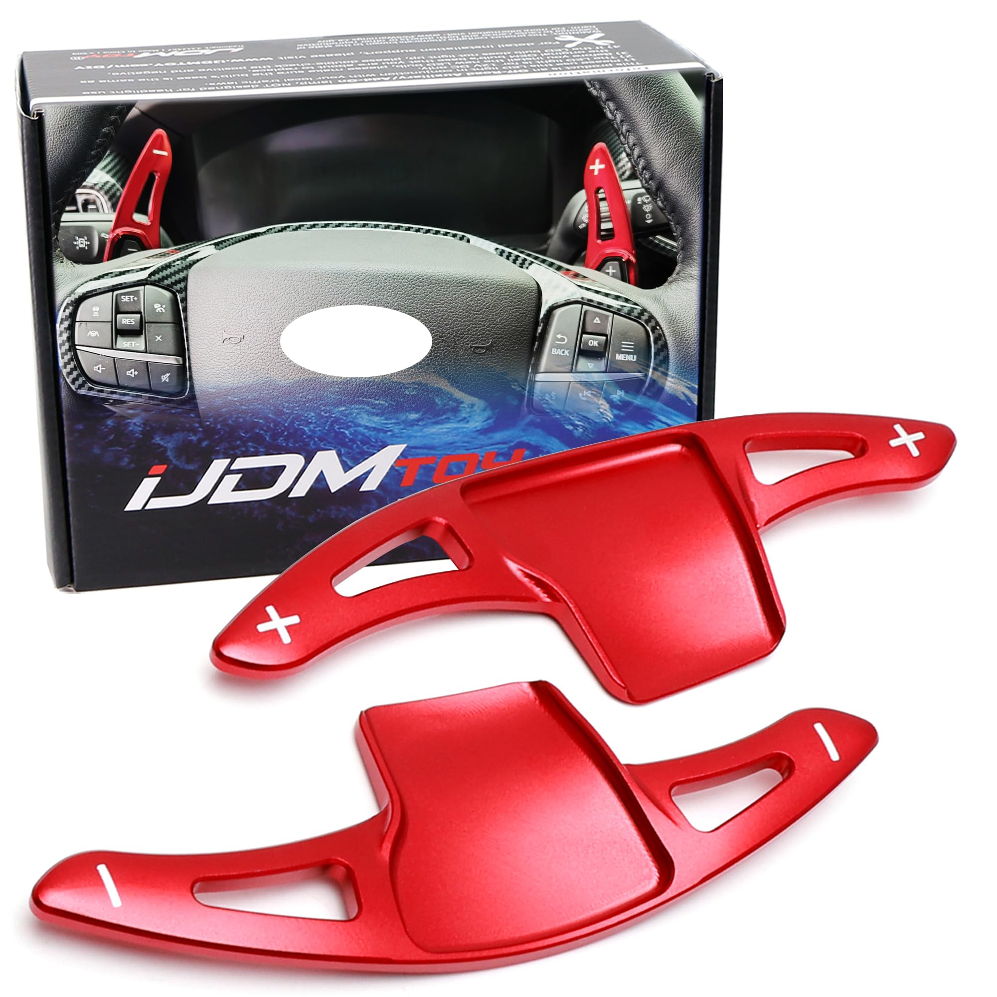 Sports Red Performance Style Aluminum Paddle Shifter Extensions For ...