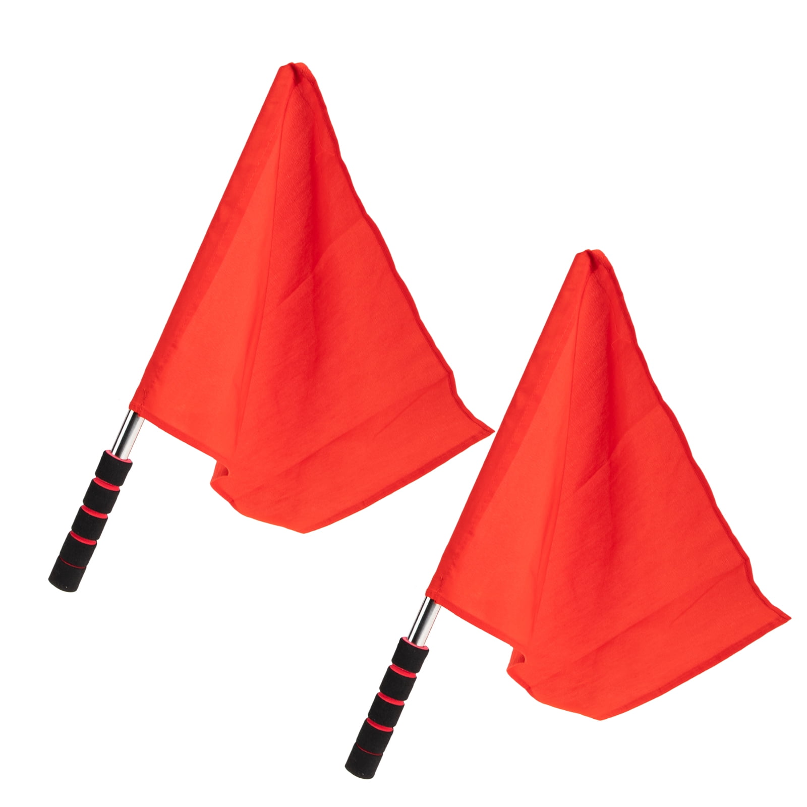 MERRYHAPY 2Set Red Safety Traffic Control Flags for Sports Events Football Games Roadside Use ...