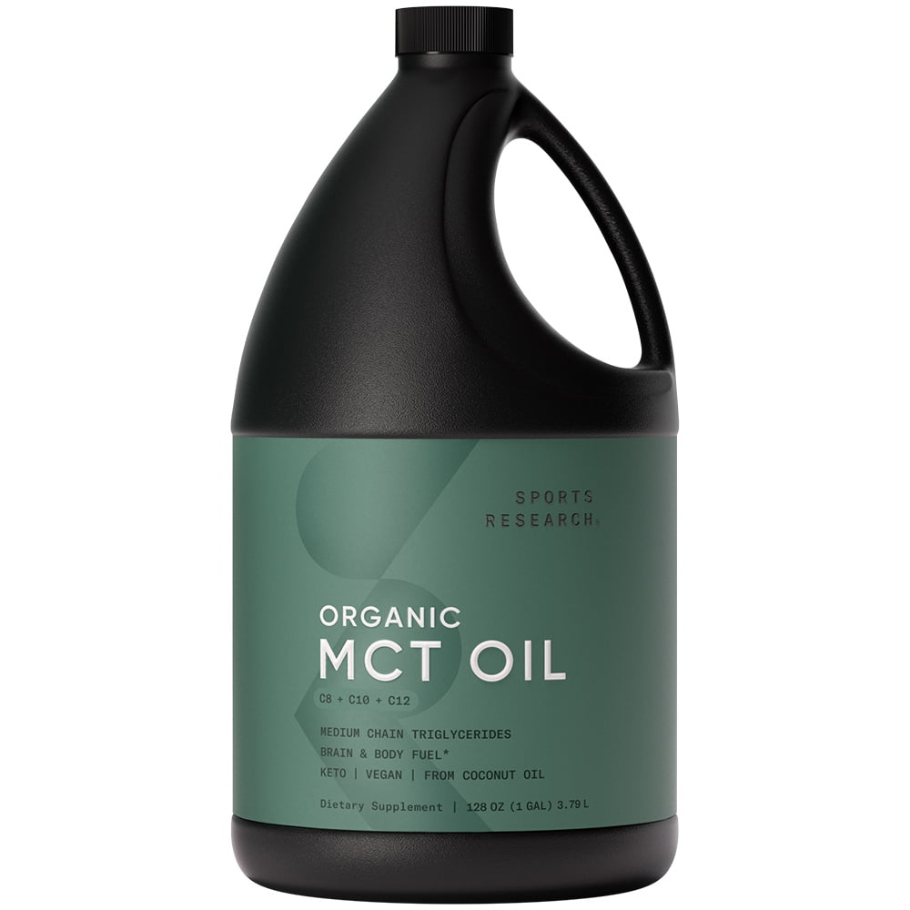 100% Organic MCT Oil C8 C10 C12 Keto Vegan Fuel Non-GMO Gluten Free 128 oz Jug - Walmart.com