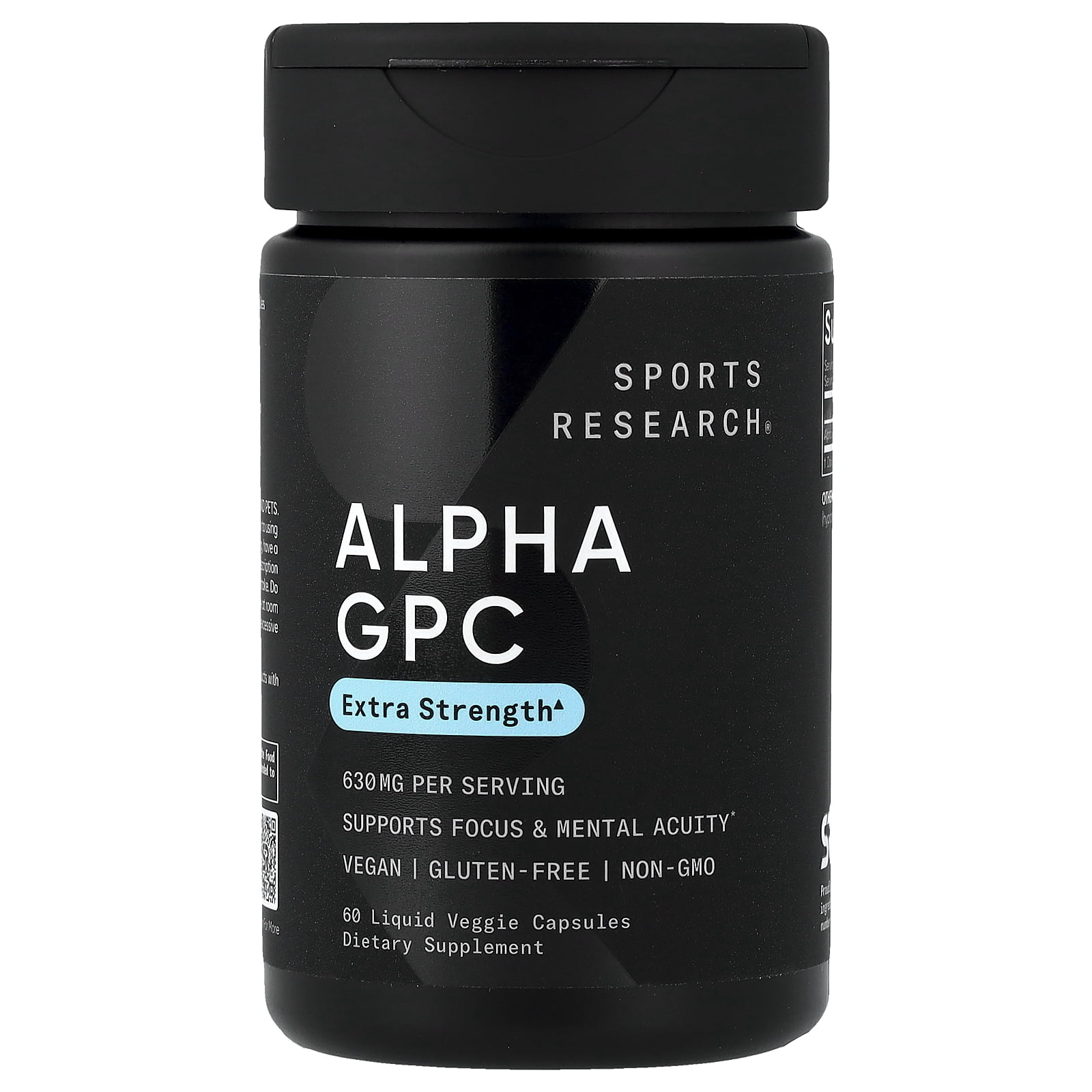 Sports Research Alpha GPC, 60 Liquid Veggie Capsules (315 mg per ...