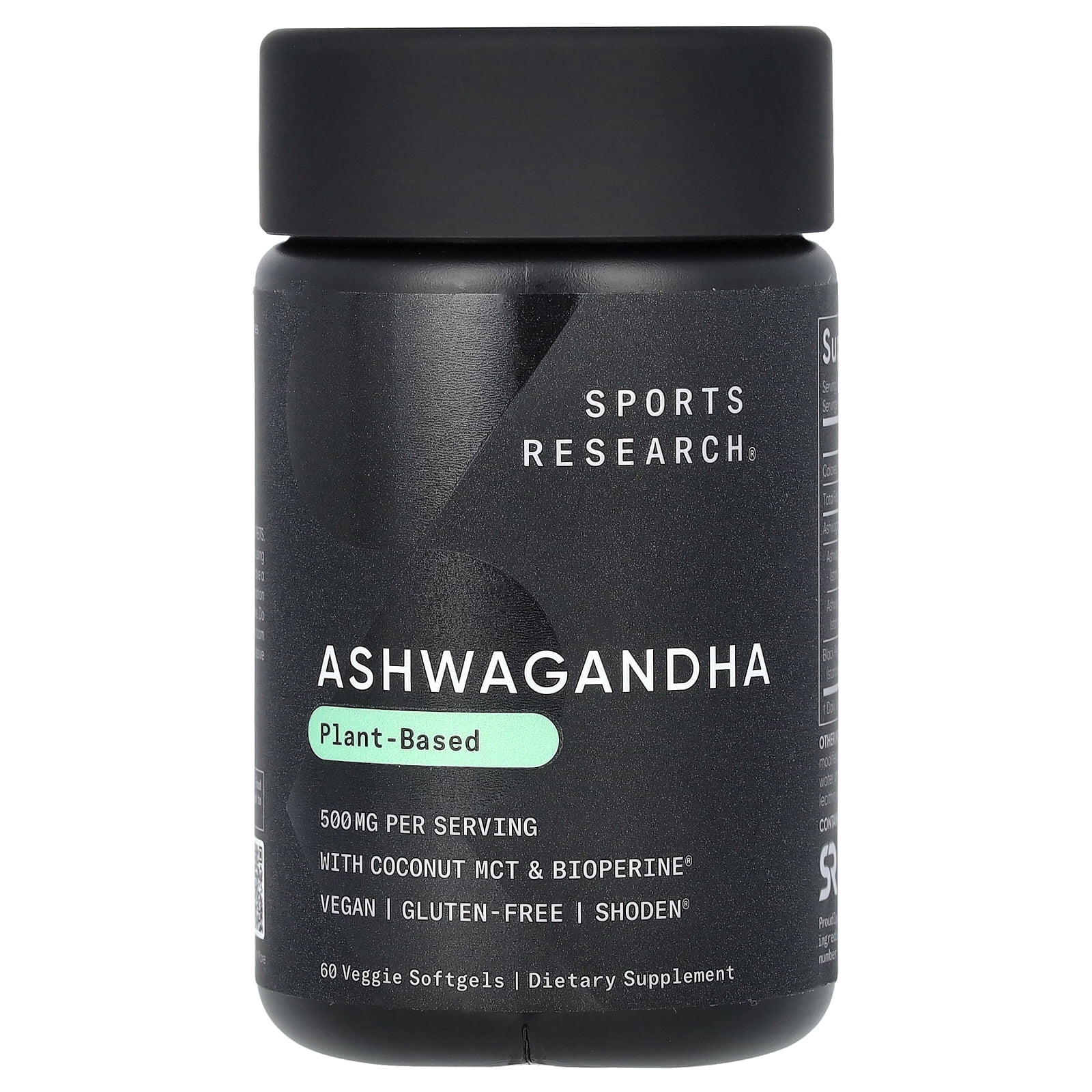 Sports Research Ashwagandha, 500 mg, 60 Veggie Softgels (250 mg per ...