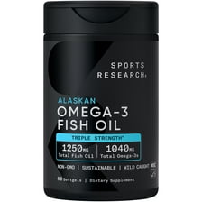 Sports Research Omega-3 Fish Oil Supplement, 150 Softgels, 1055mg with ...