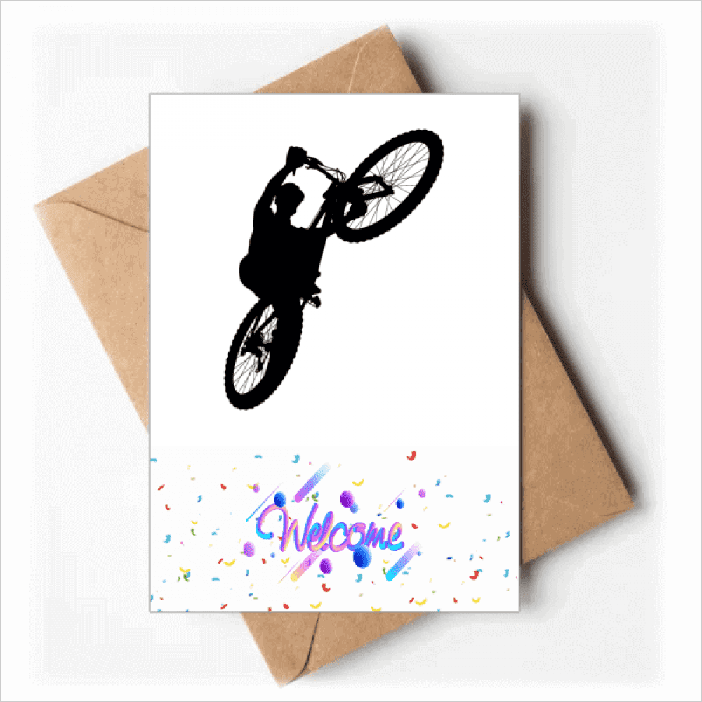Sports Ride Jumping Bicycle Player Welcome Back Greeting Cards ...