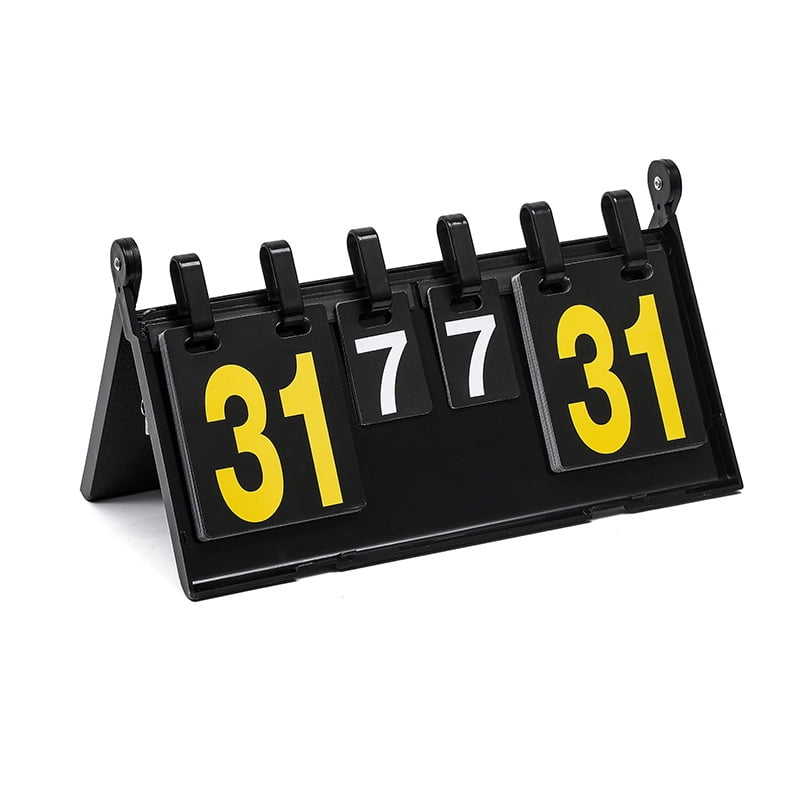 Sports Scoreboard 4 Digit Flip Portable Scoreboard for Competition ...