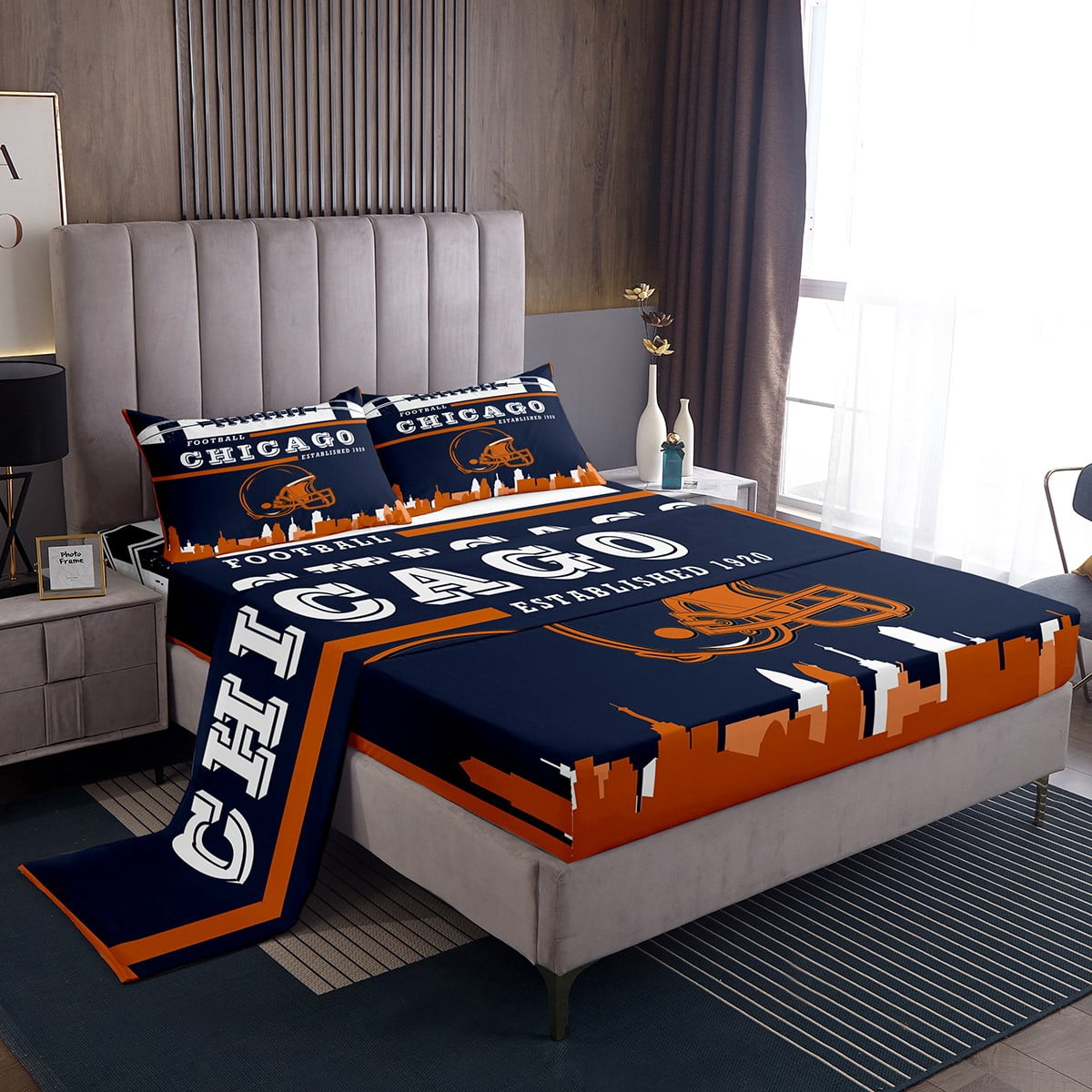 Sports Sheets,American Football Fans Bed Sheets Twin Size Rugby Player ...
