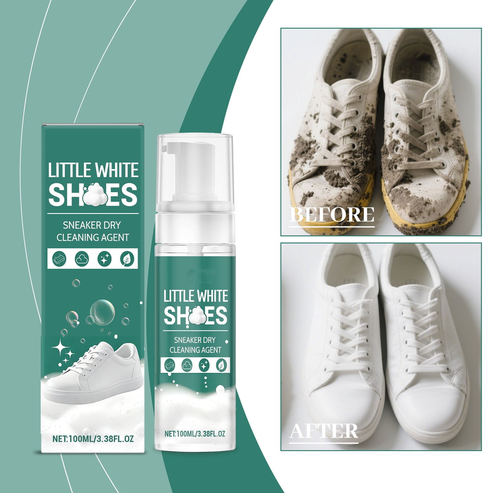 Sports Shoe Foam Cleaner, Deep Cleaning and Decontamination, No Water ...