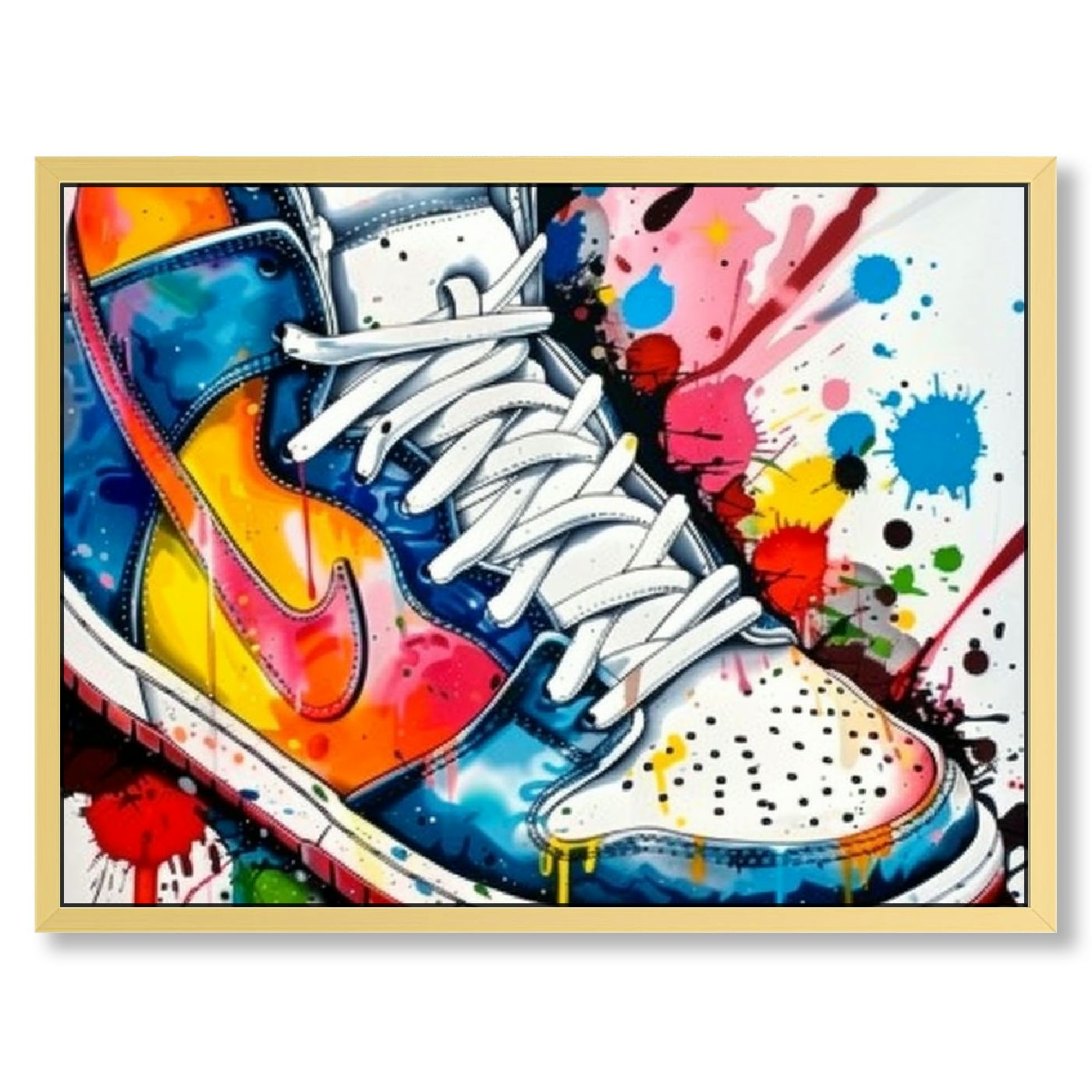 Sports Shoe Graffiti Print for Boy's Room Gym Wall Decor - Walmart.com