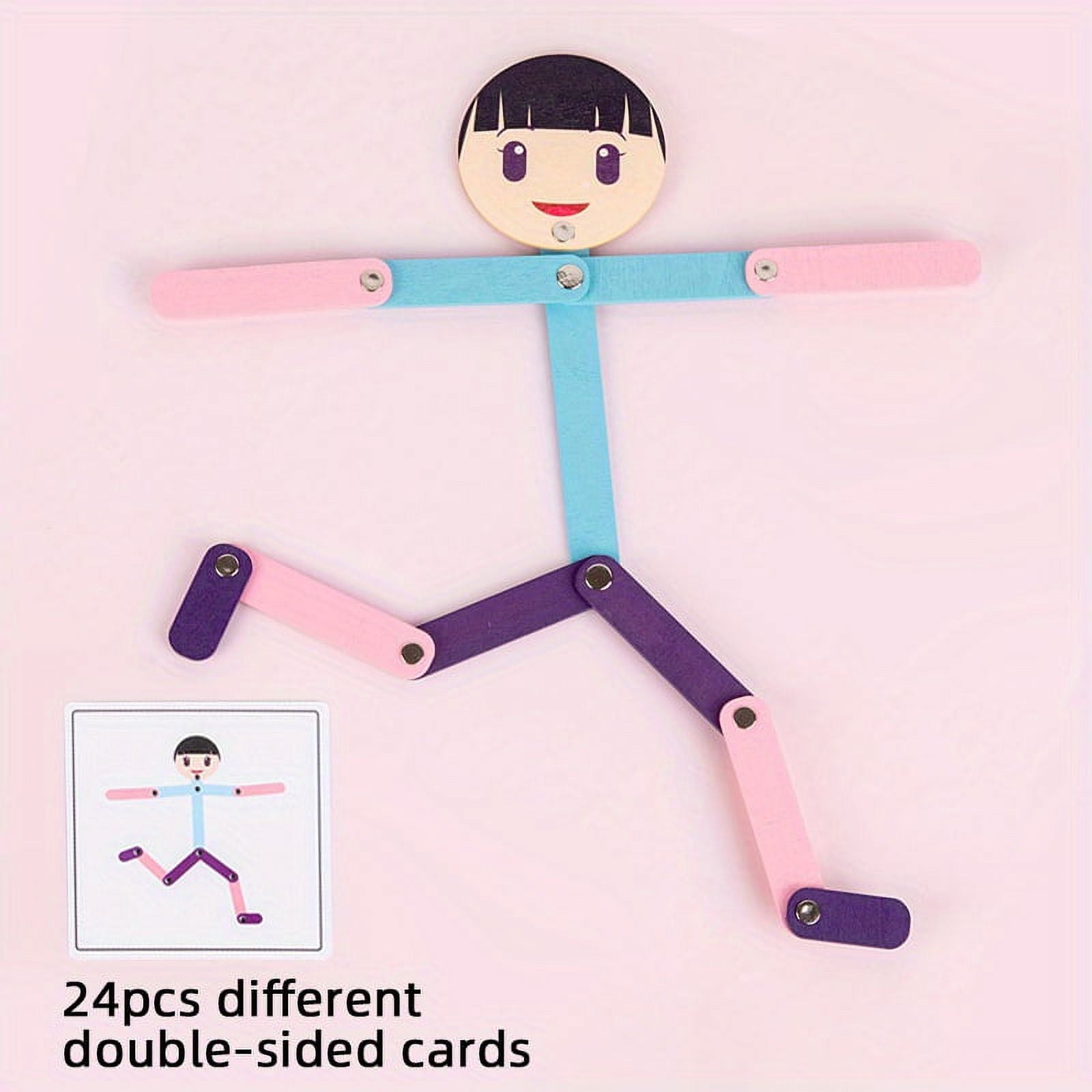Sports Small Wooden Man Puzzle Game, Children's Early Education Puzzle ...