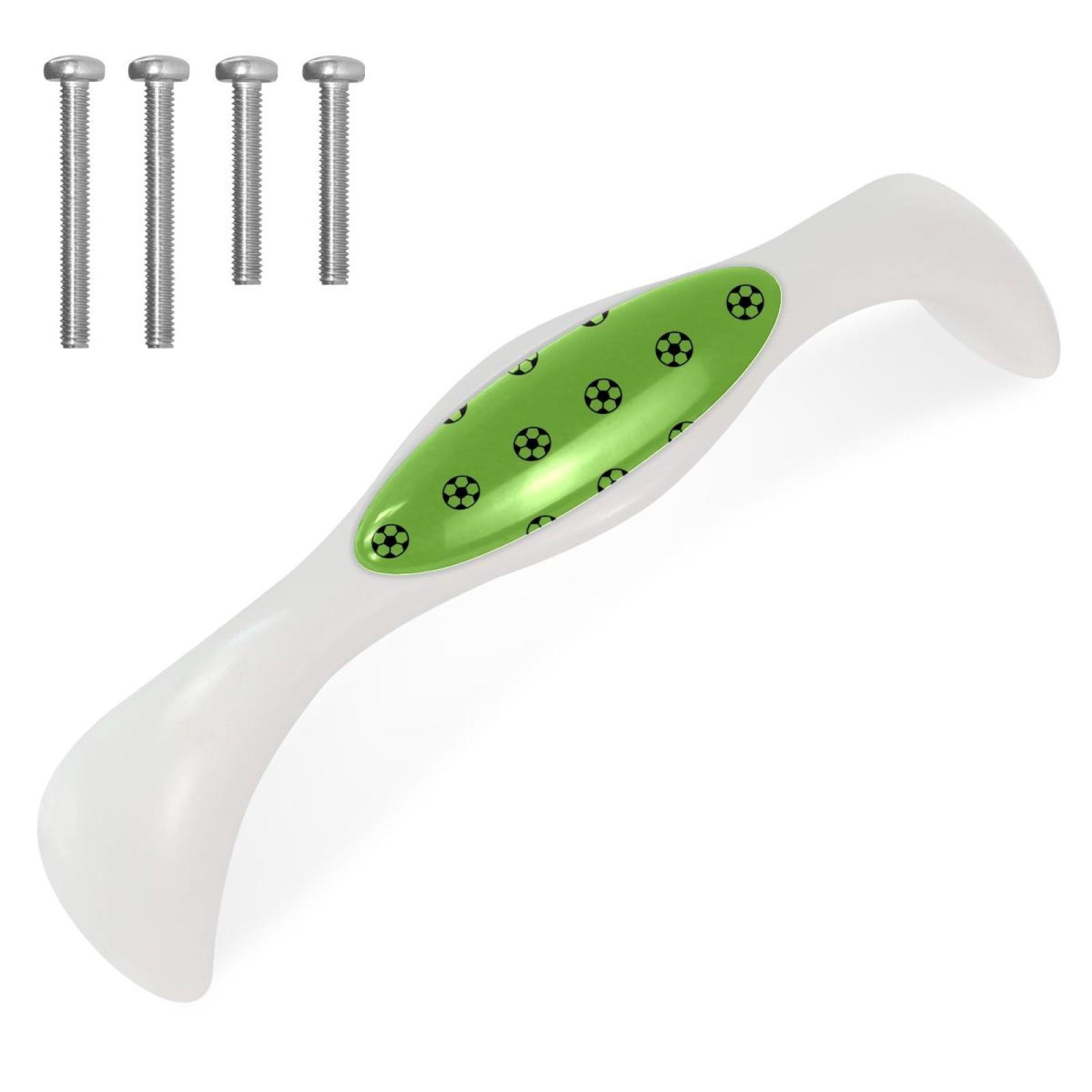 Sports Soccer Football Knob 4 Pack Arched Drawer Pulls Crystal Glass ...