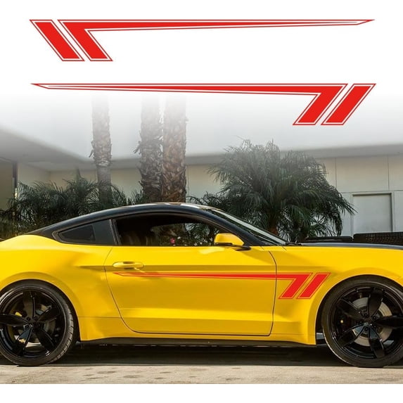 Sports Stripe Graphic Stickers Decals, Compatible with Mustang, Car ...