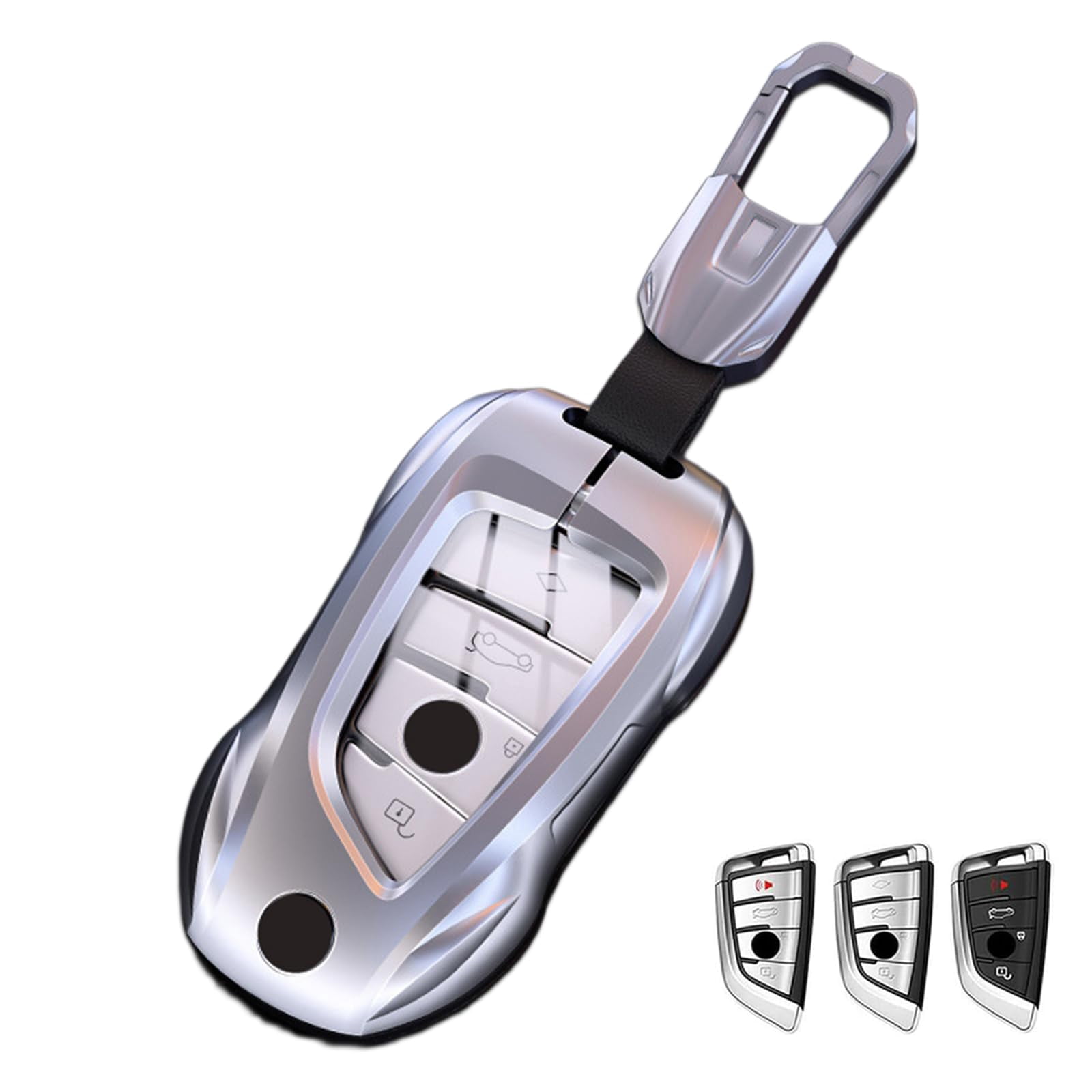 Sports Style Zinc Alloy Smart Car Key Fob Case Holder Shell Compatible ...