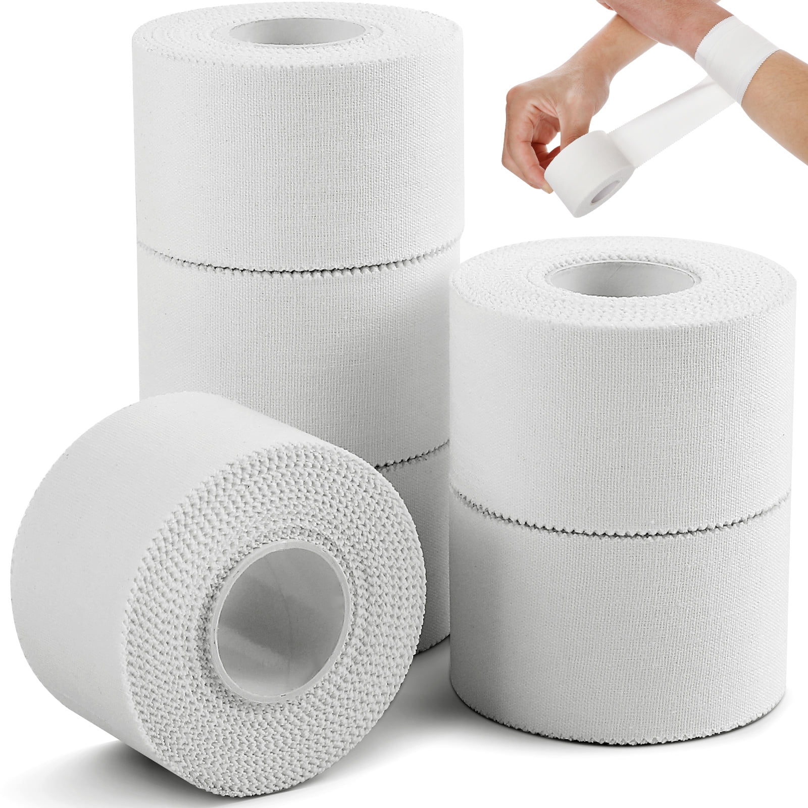 Sports Tape, 6 Rolls Sports Athletic Tapes First Aid Injury Wrap Tapes ...