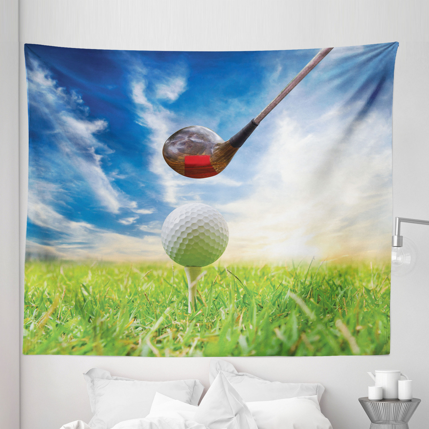 Sports Tapestry, Golf Club Themed Macro Photography Print of Lofter and ...