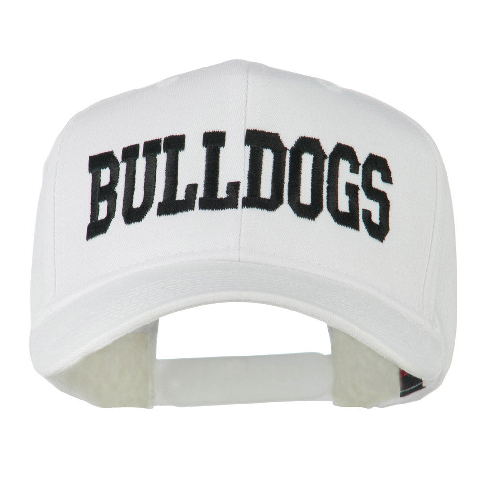 Sports Team Bulldogs Embroidered Cap - White OSFM - Walmart.com