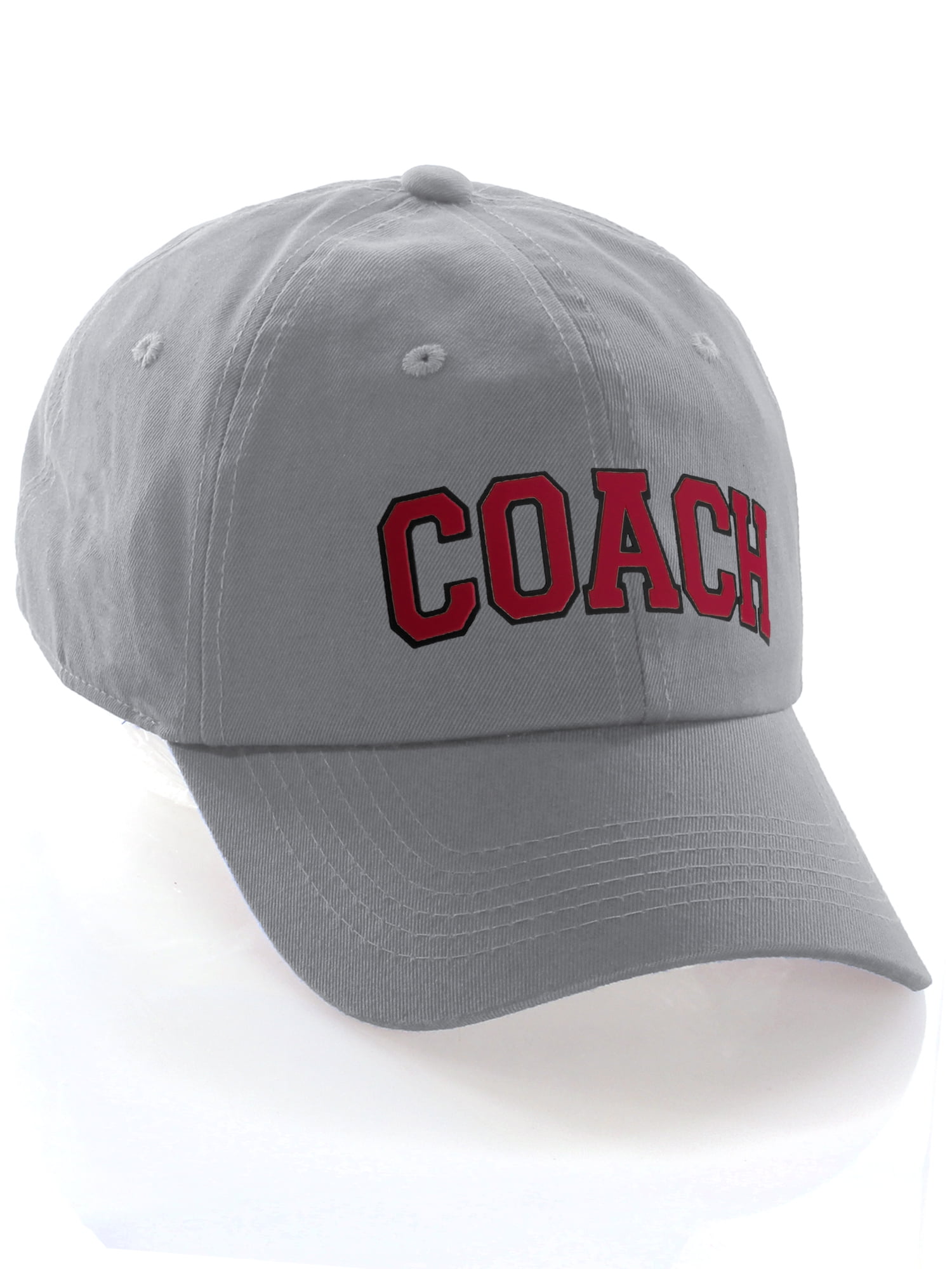 Sports Team Coach Baseball Hat Layered Arch Letters Unstructured Low ...