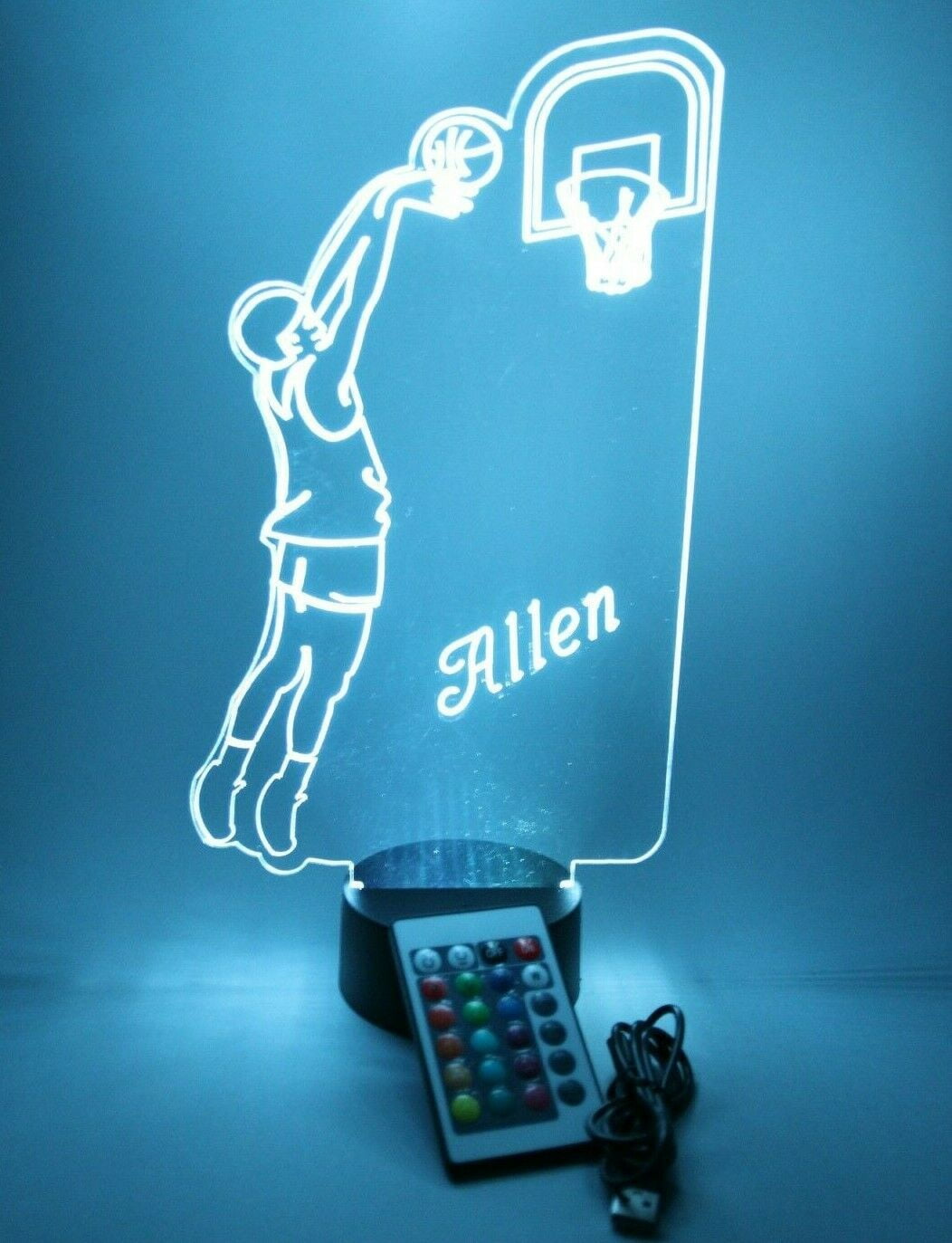Sports Team Player Fan Name Night Light Up Lamp LED Personalized Any ...
