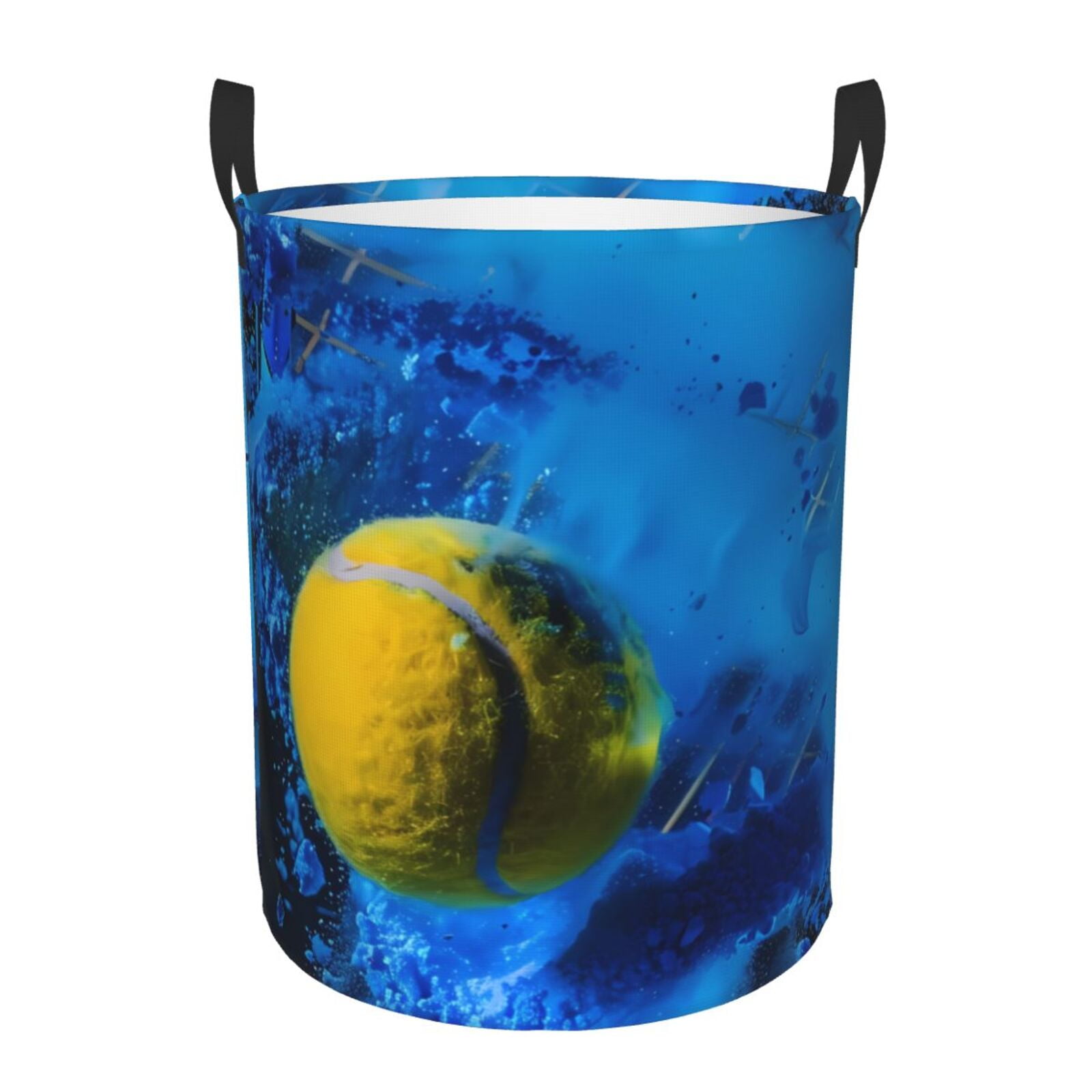 Sports Tennis Ball Laundry Basket with Handles - Freestanding Laundry ...