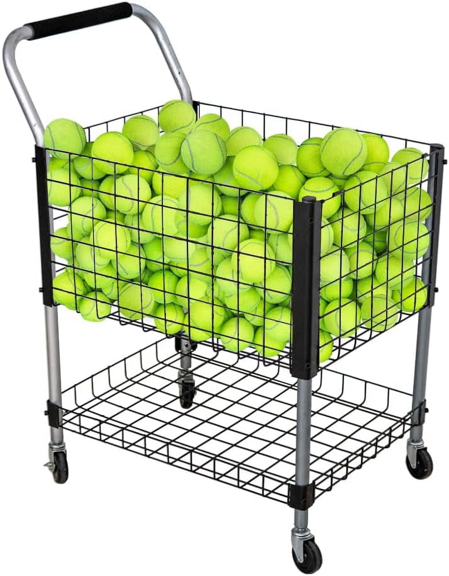 Sports Tennis Teaching Cart, Heavy Duty Tennis Ball Crate with Wheels ...