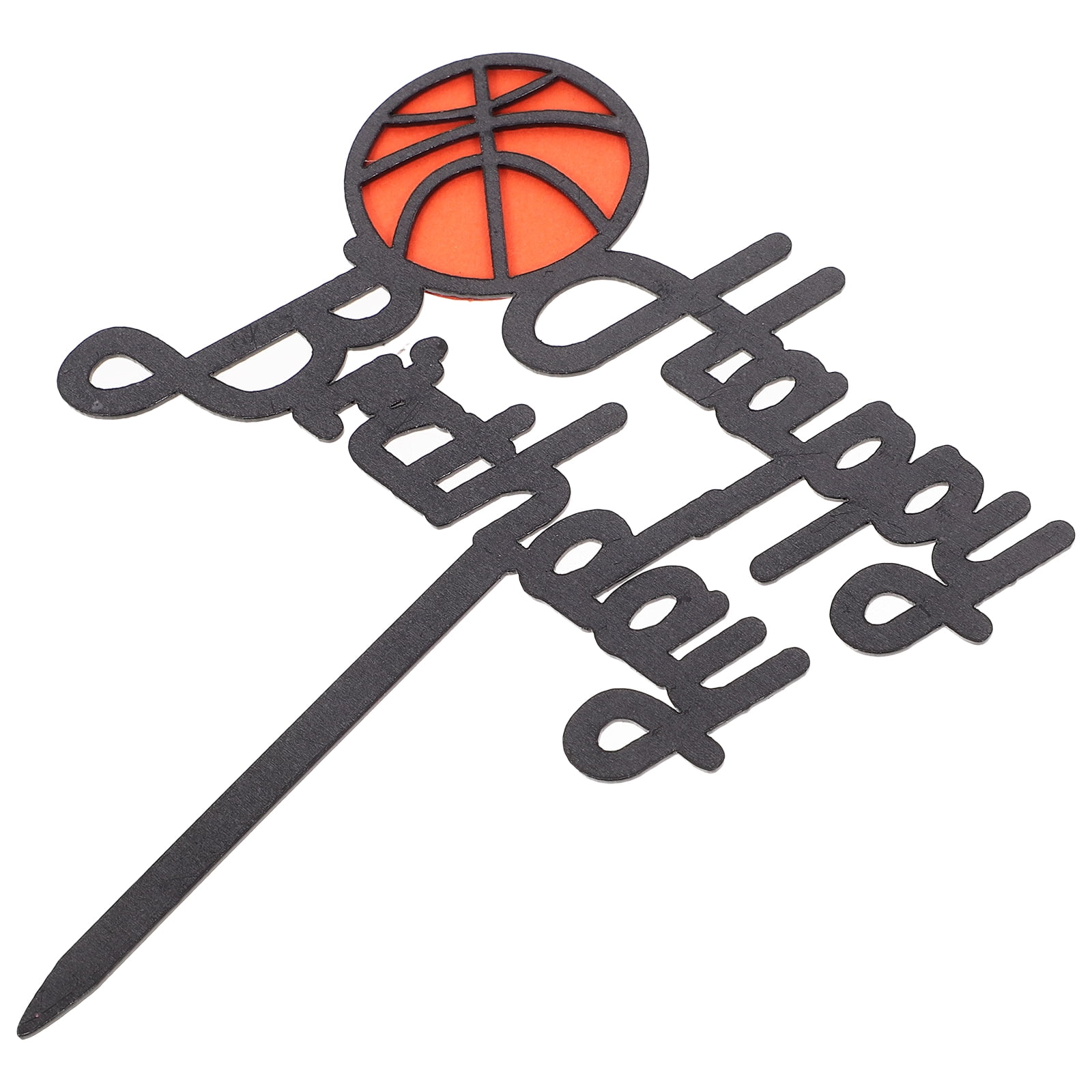 Sports Theme Basketball Happy Birthday Cupcake Topper Acrylic Sports ...