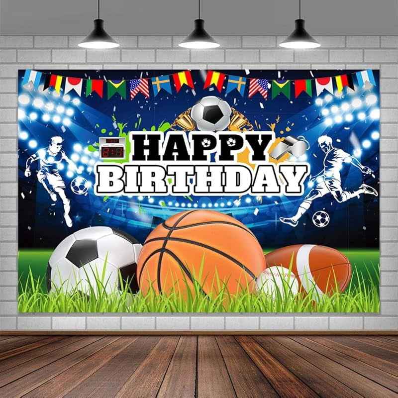 Sports Theme Birthday Party Photo Backdrop Photography Background for ...
