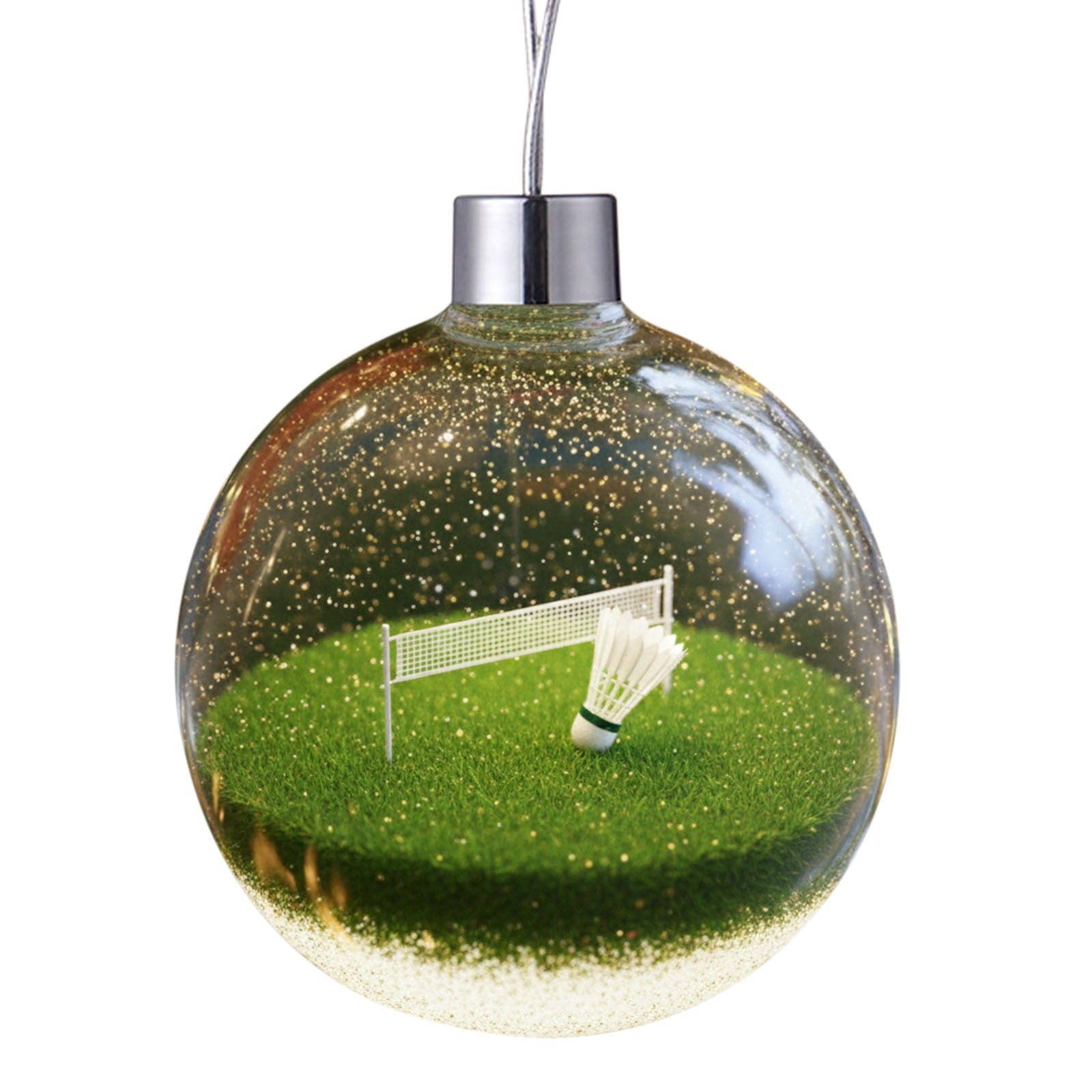 Sports Theme Christmas Ornament Acrylic Snow Globe Decoration for Tree ...