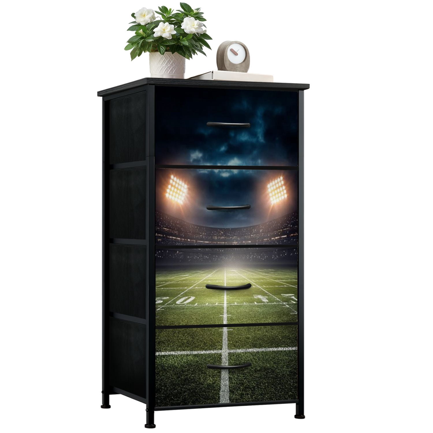 Sports Theme Dresser for Bedroom with 4 Storage Drawers Football ...