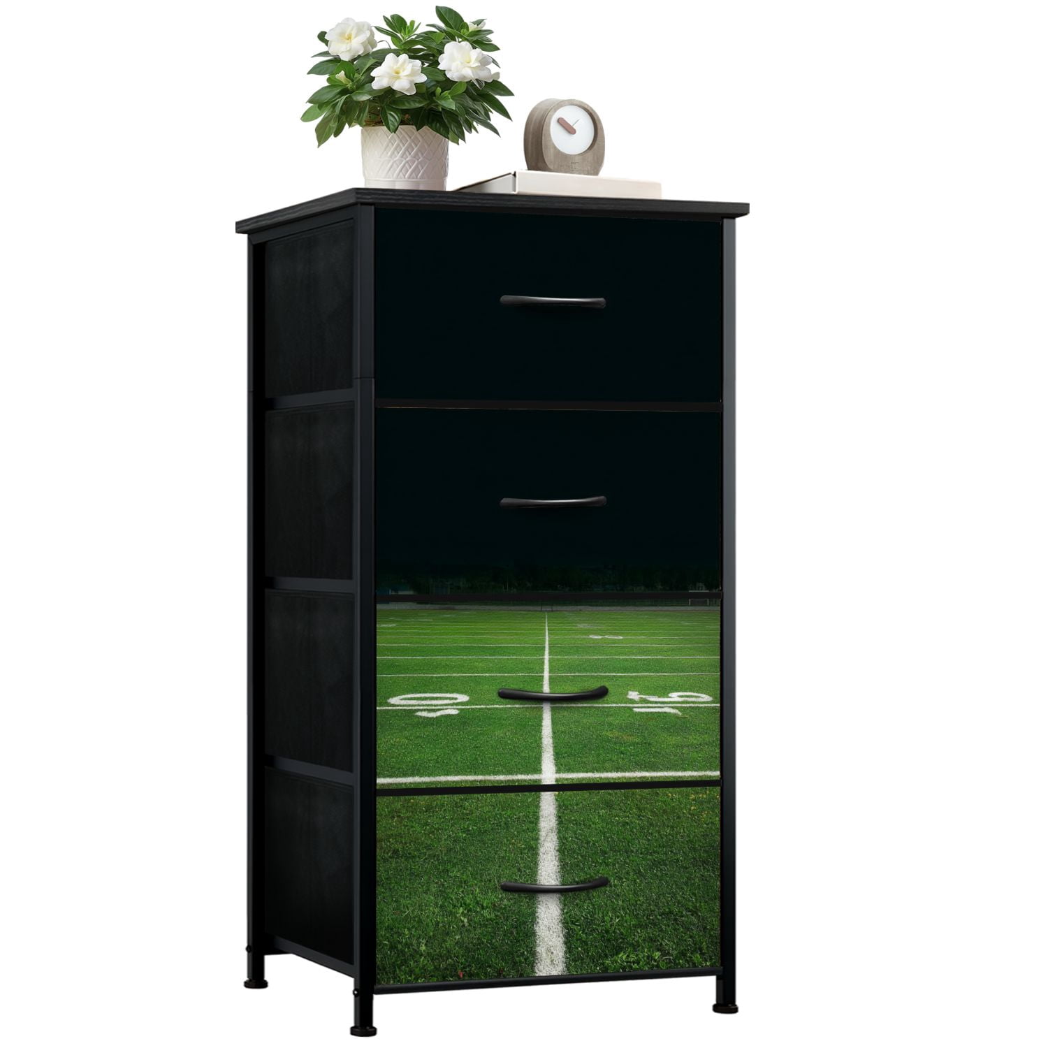Sports Theme Dresser for Bedroom with 4 Storage Drawers Football field ...