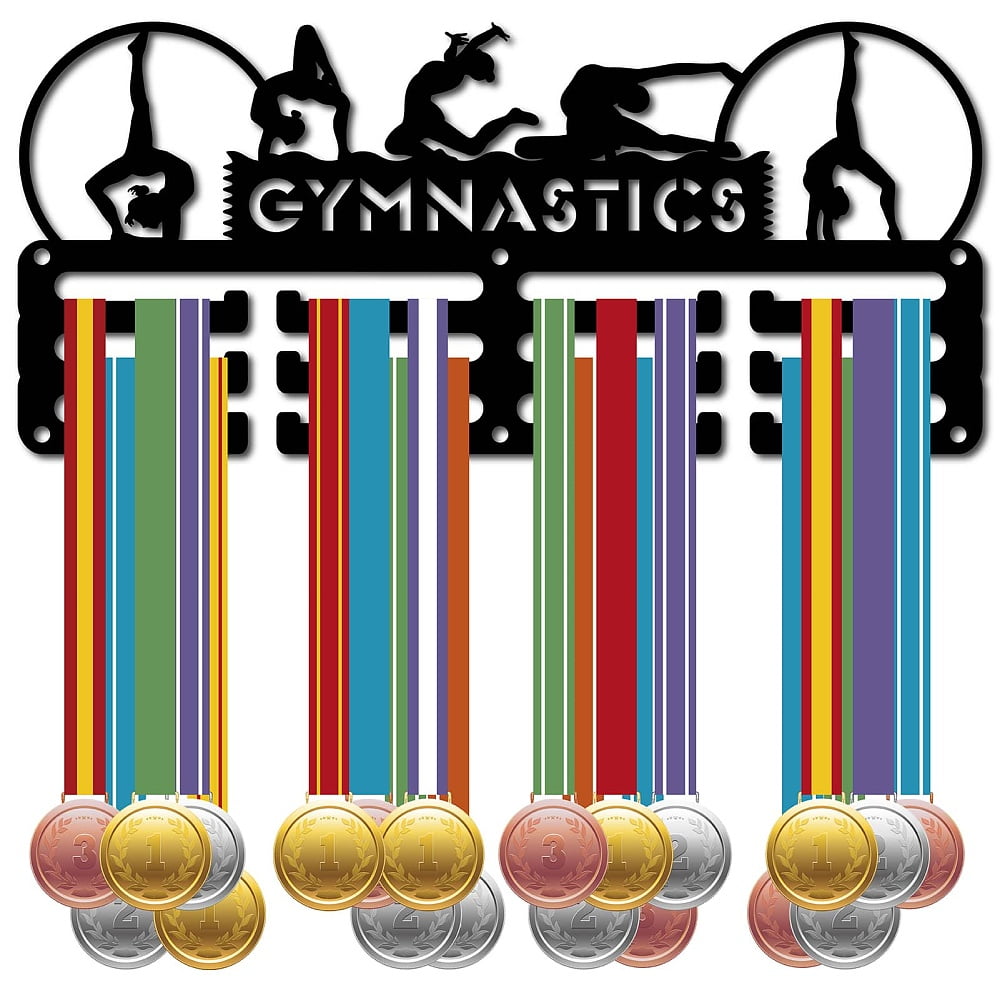 Sports Theme Iron Medal Hanger Holder Display Wall Rack 3-Line with ...