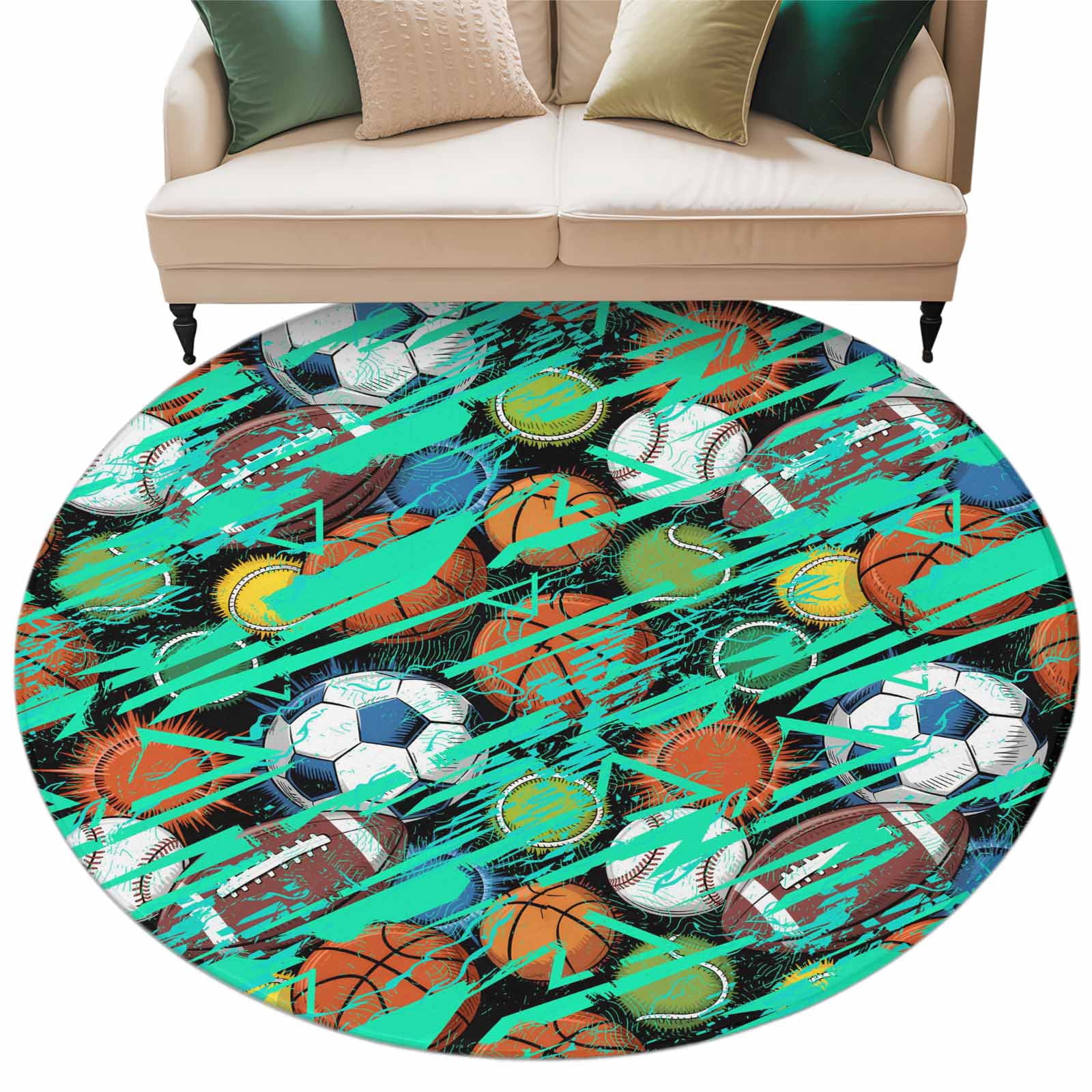 Sports Theme Large Area Rugs for Bedroom Living Room, Soft Non Slip ...
