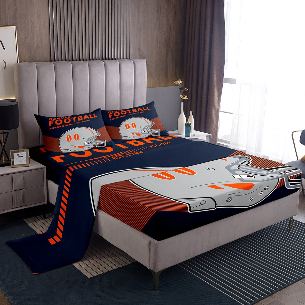 Sports Theme Sheets American Football City Bed Sheets Set Football ...