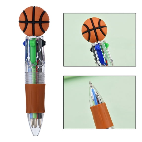 Sports Themed 4 Color Retractable Pens (Basketball) - Cute Multi Color ...