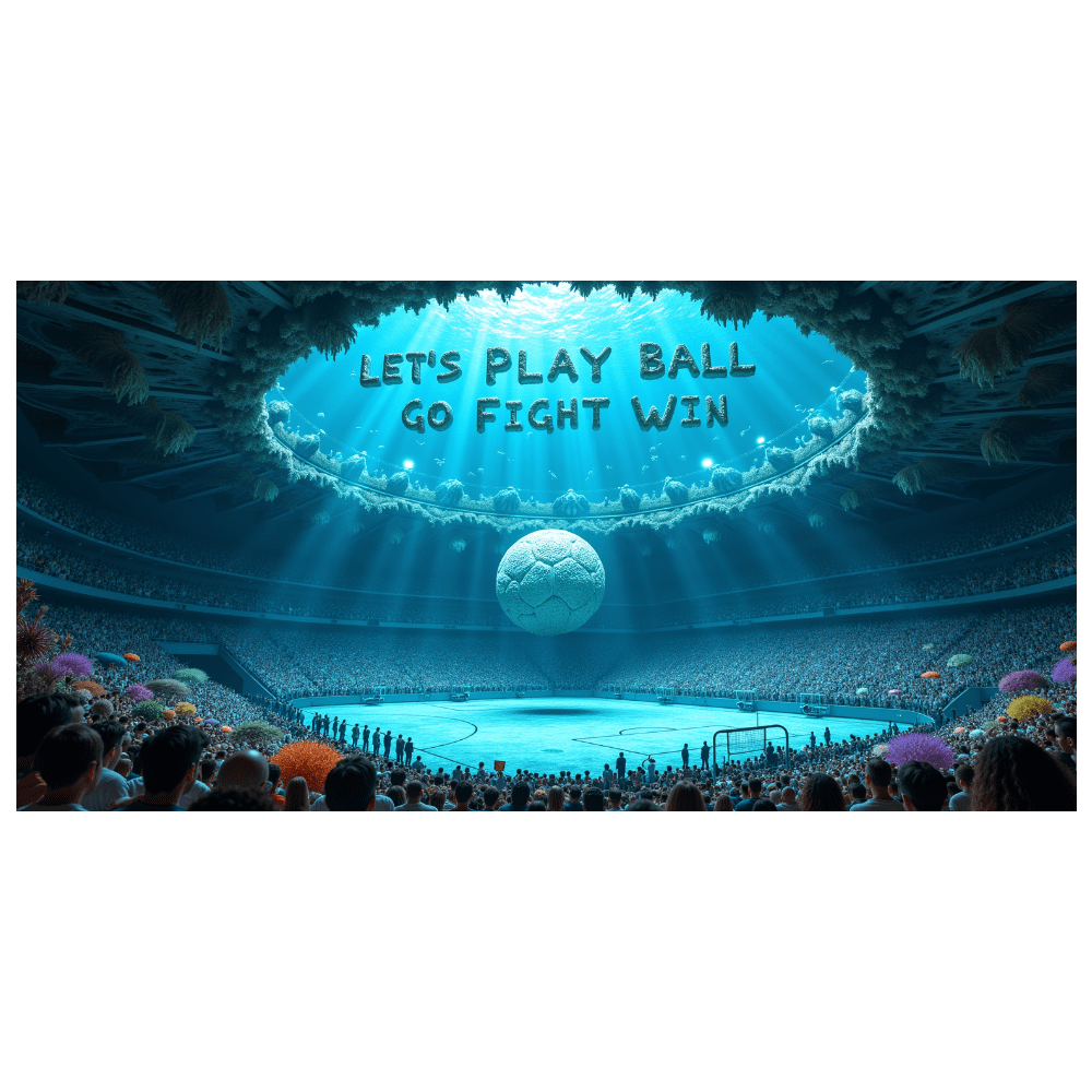 Sports Themed Let's Play Ball Go Fight Win Banner Background Party ...