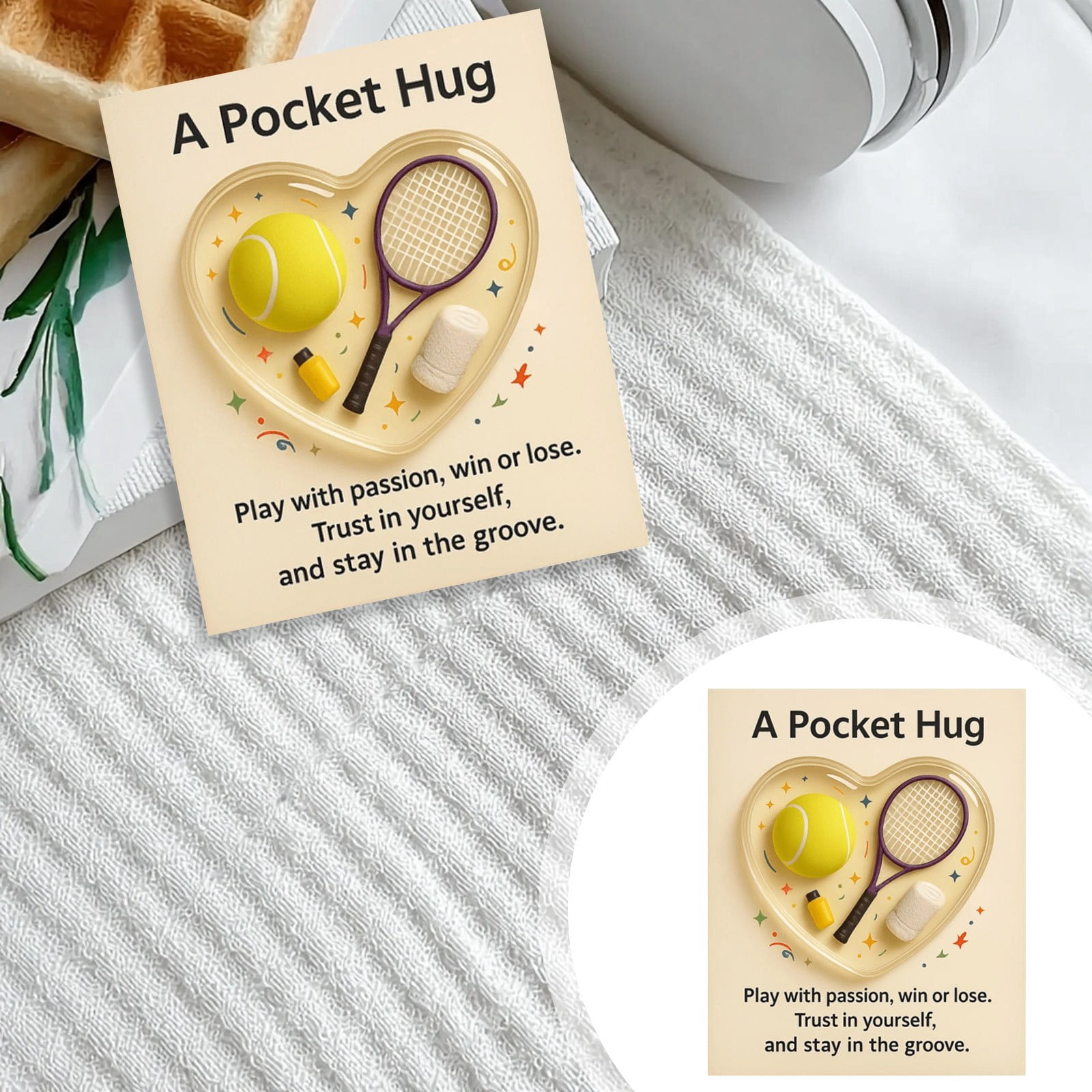 Sports Themed Pocket Hug Gift, 2D Acrylic Flat Pocket Hug Gift, Pocket ...